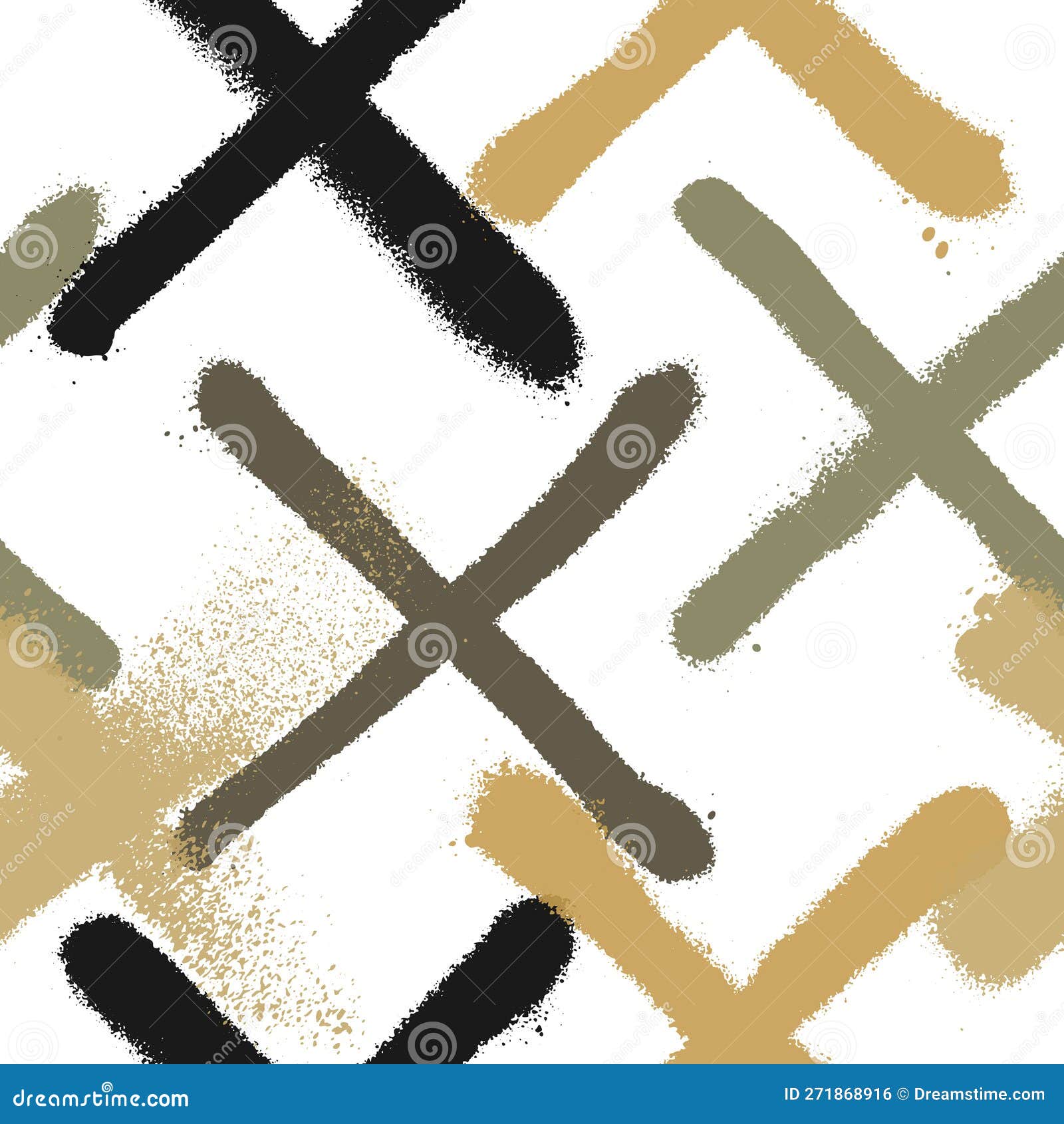 Graffiti Spray Paint Seamless Pattern. Vector Illustration. Stock ...