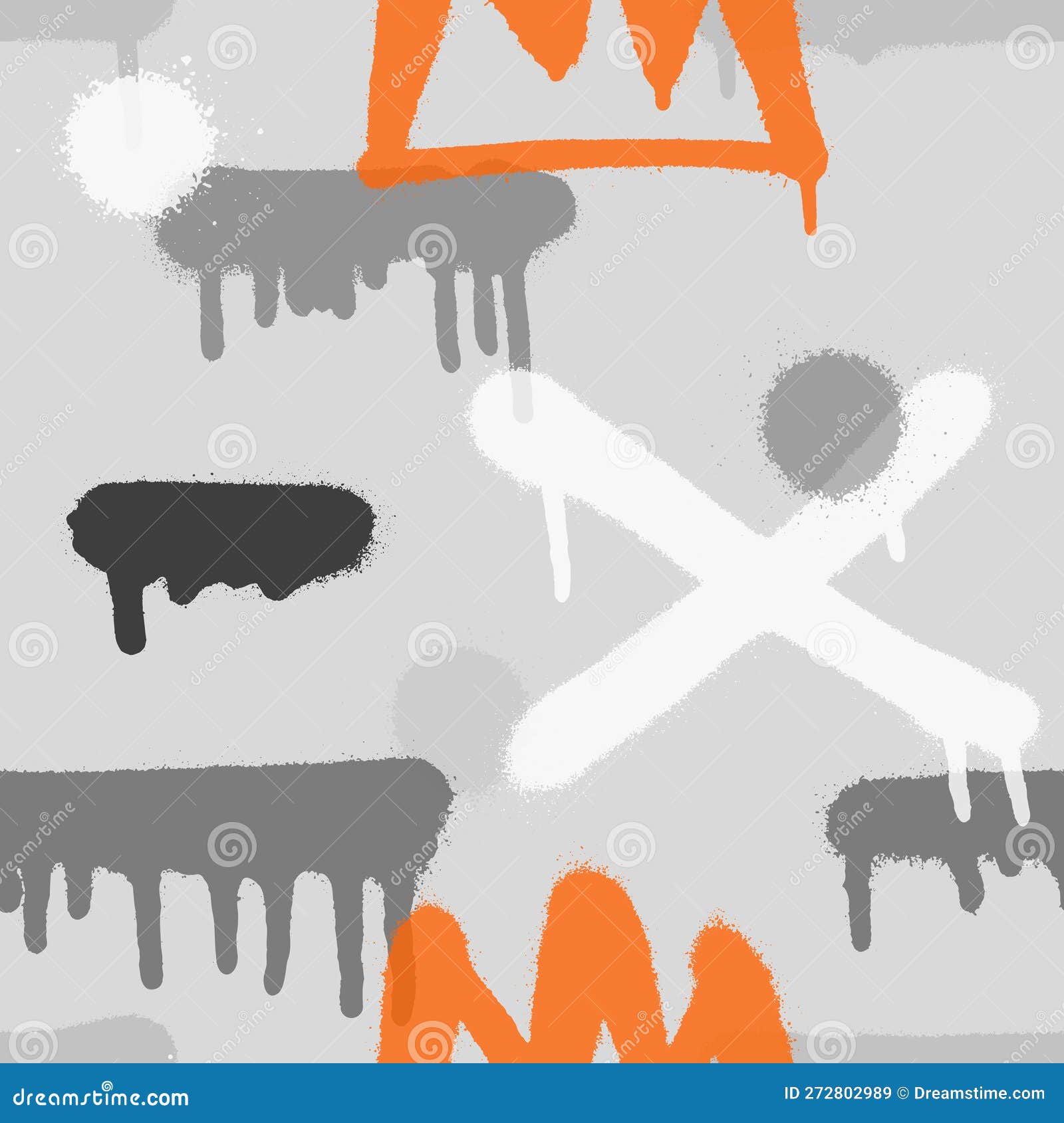 Graffiti Spray Paint Seamless Pattern. Vector Illustration. Stock ...