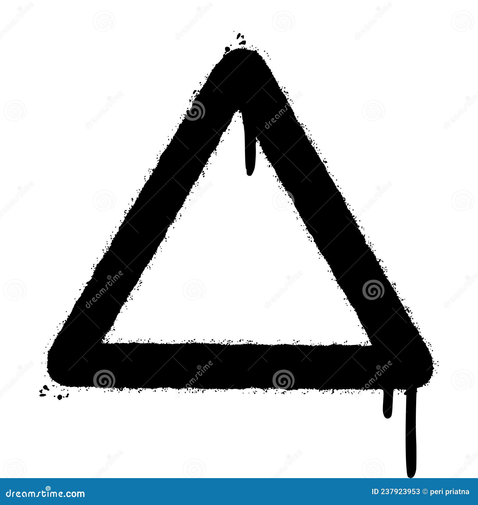 Graffiti Spray Triangle Frame with Over Spray in Black Over White ...