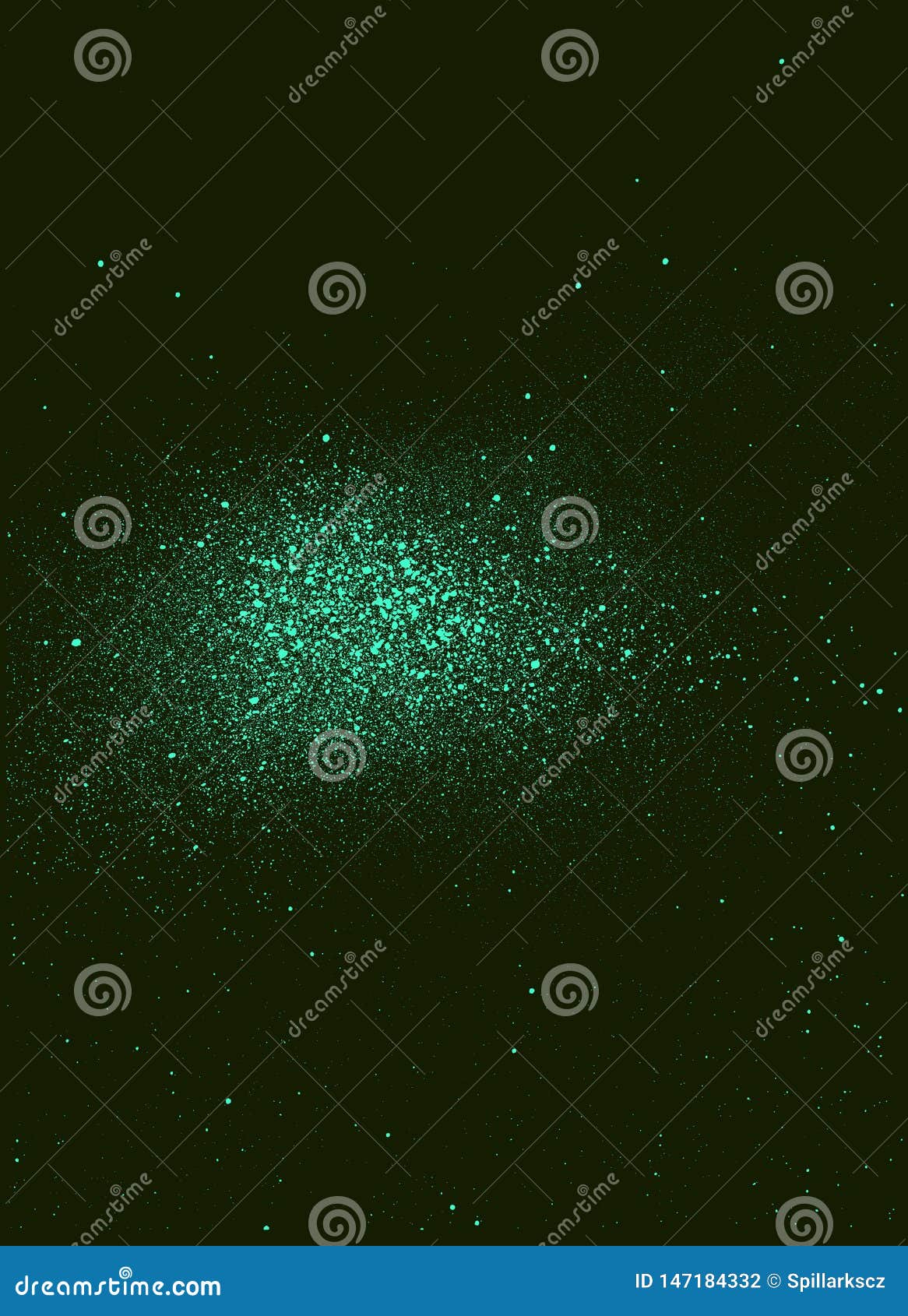 Graffiti Sprayed Galaxy Background in Mixed Green Stock Vector ...
