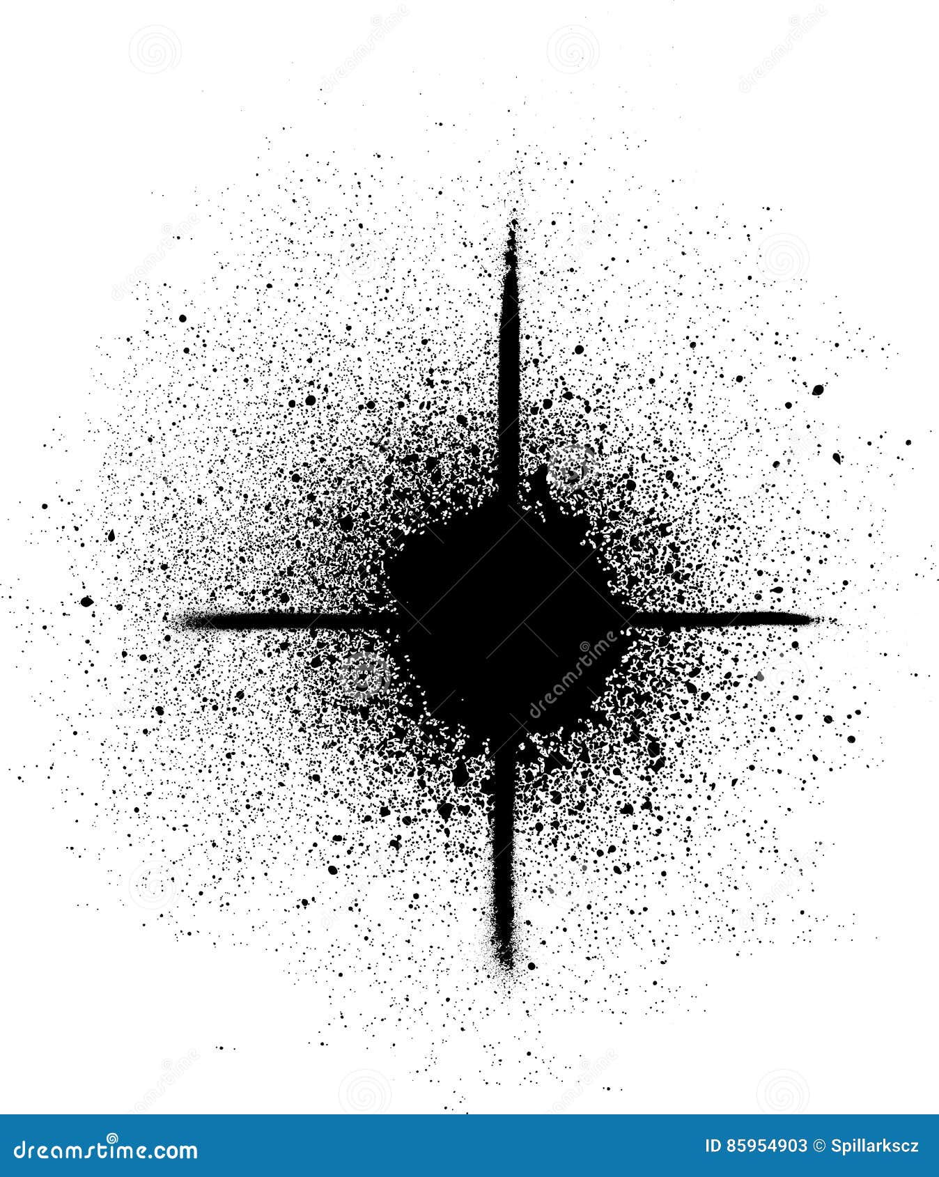 Sprayed Star Font Graffiti With Overspray In Black Over White. Vector ...