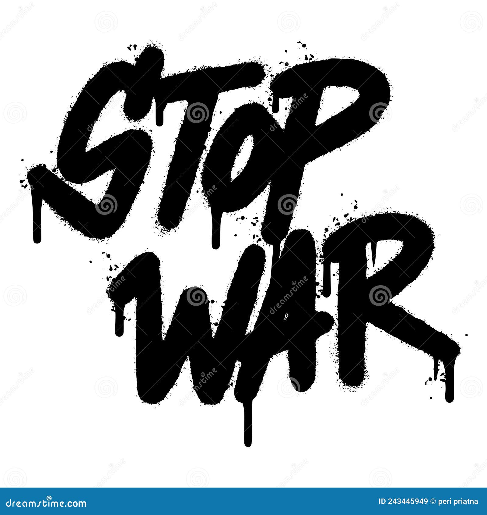 Sprayed 666 Font Graffiti With Overspray In Black Over White. Vector ...