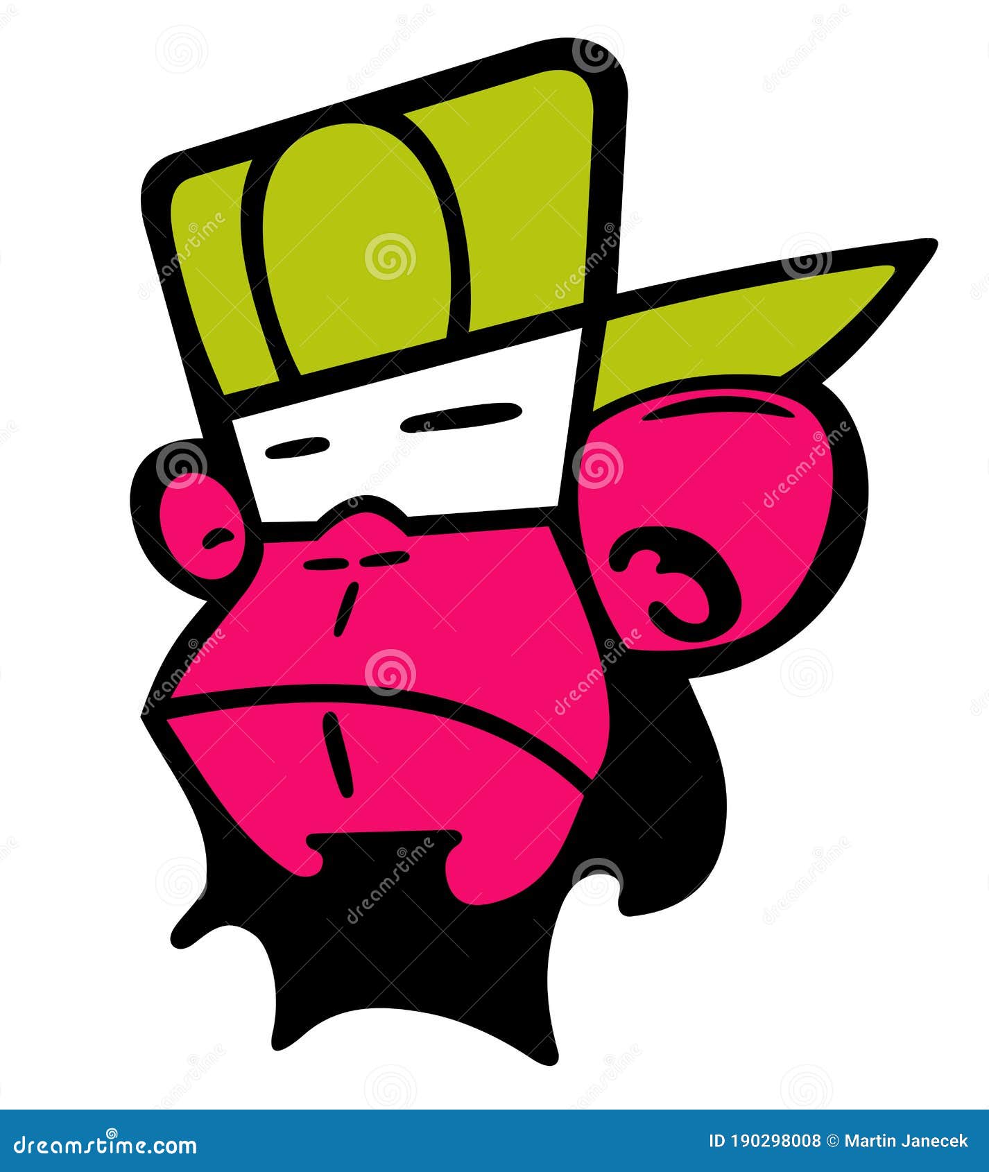Monkey Graffiti Artist Vector Illustration | CartoonDealer.com #214188010