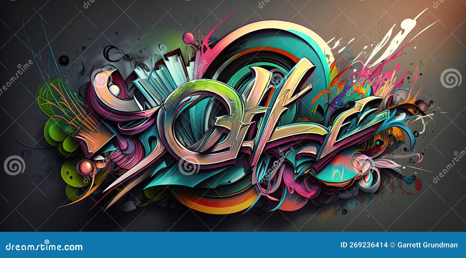 Graffiti Street Art stock illustration. Illustration of cartoon - 269236414
