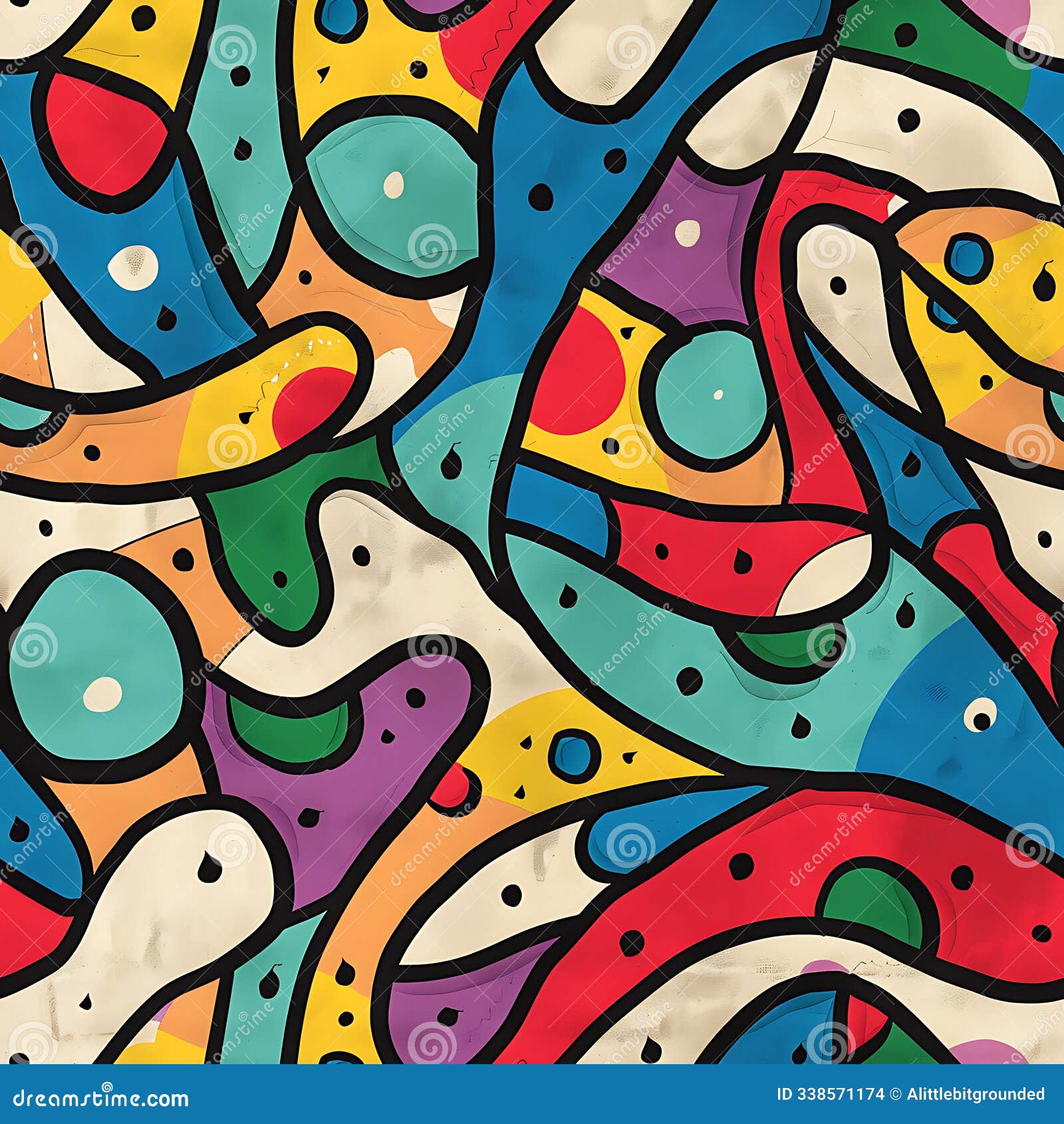 Graffiti Style Background Repeating Pattern Stock Illustration ...