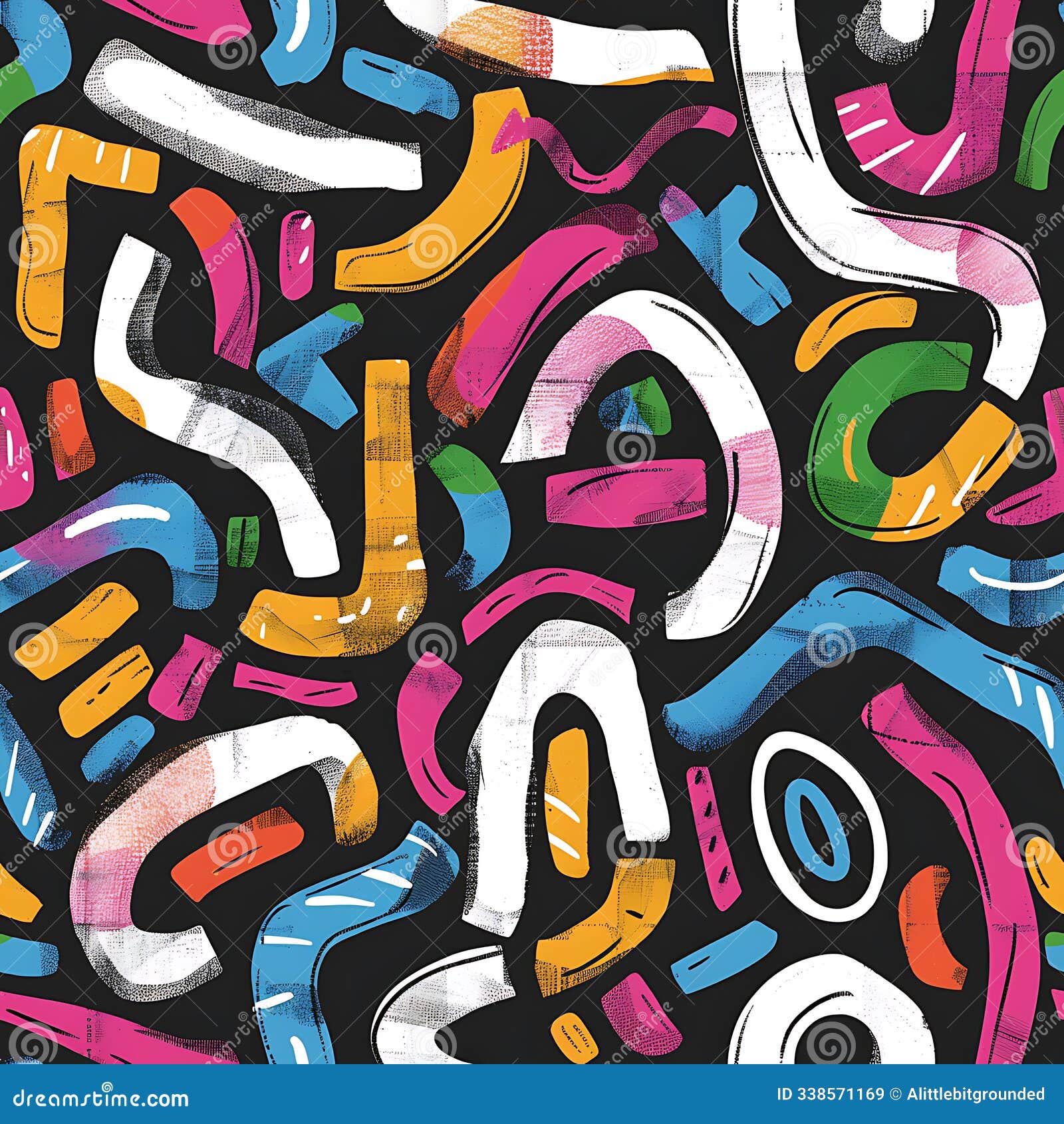 Graffiti Style Background Repeating Pattern Stock Illustration ...