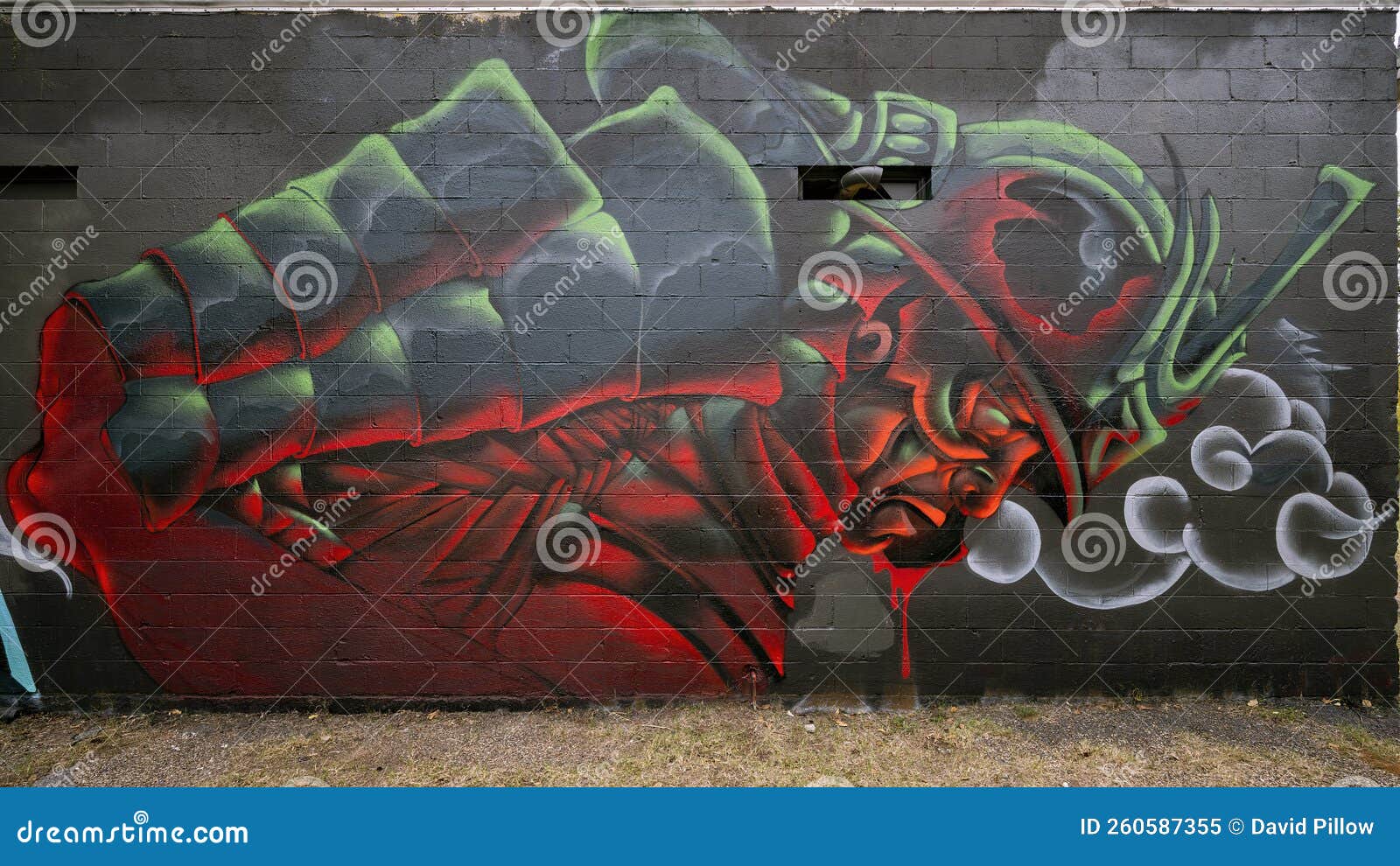 Graffiti Style Fireman Mural Along Singleton Avenue in the Tin District ...