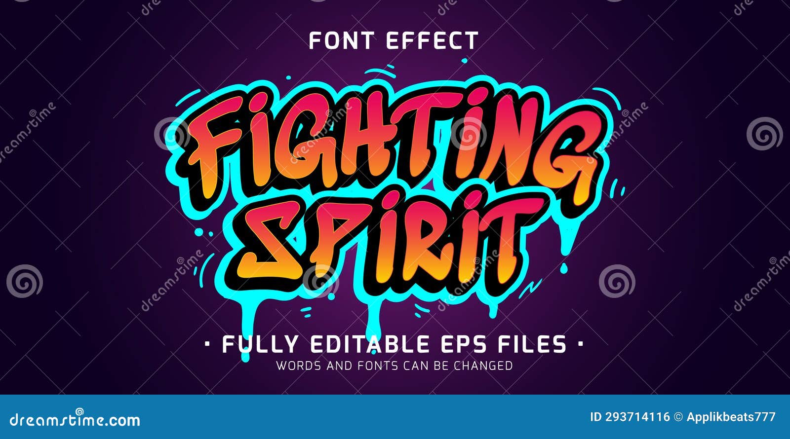 Graffiti Style Text Effect. Editable Font Style Stock Vector ...