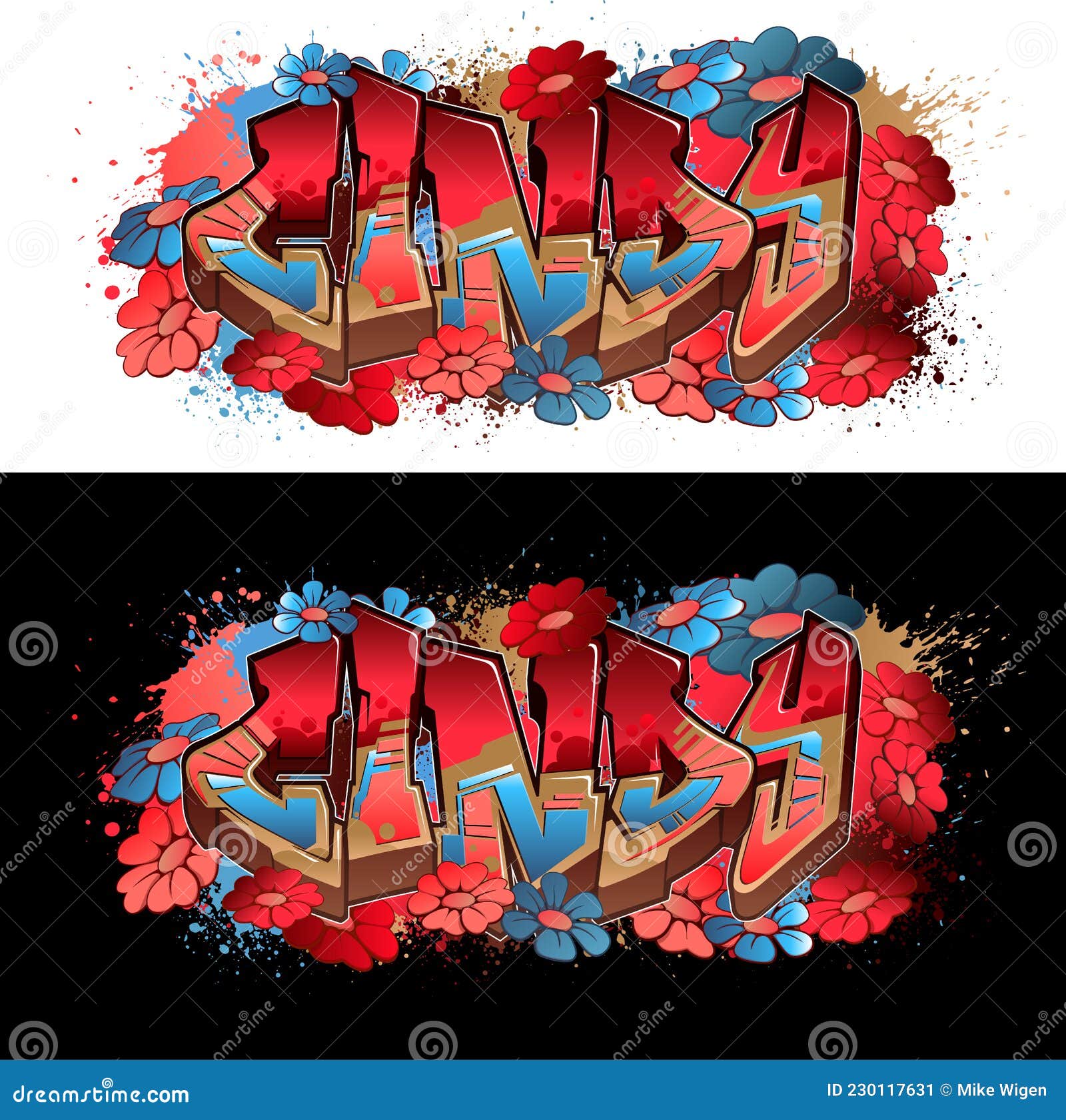 Graffiti Styled Name Design - Clara Cartoon Vector | CartoonDealer.com ...