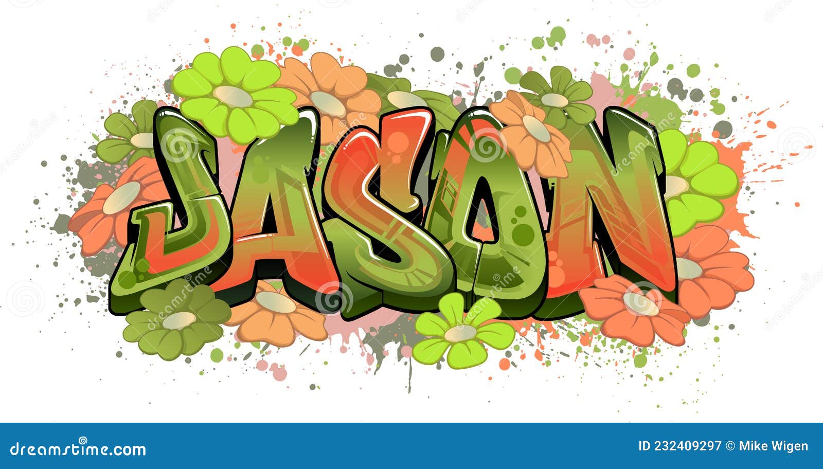 Graffiti Styled Name Design - Jason Stock Vector - Illustration of ...