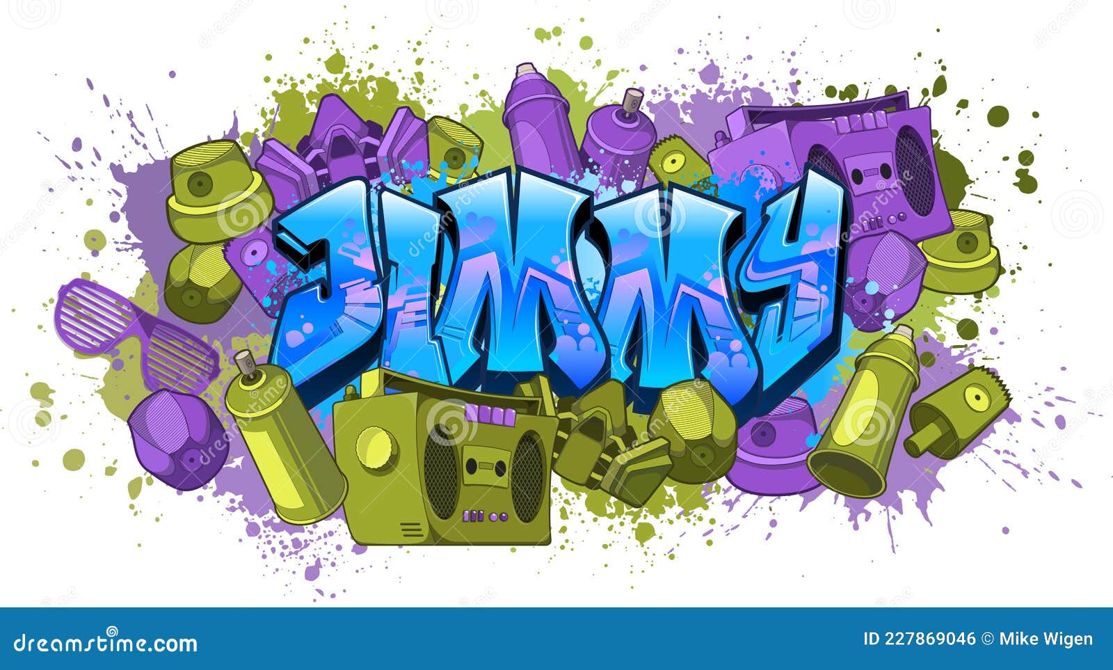 Graffiti Styled Name Design - Jimmy Stock Vector - Illustration of ...