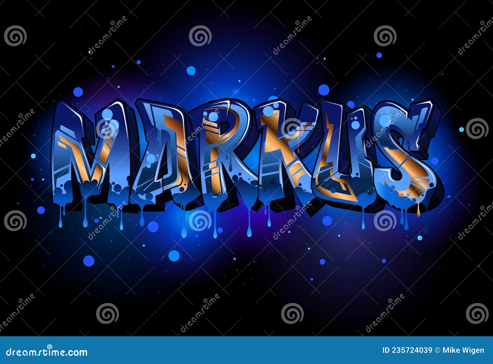 Graffiti Styled Name Design - Markus Stock Illustration - Illustration ...