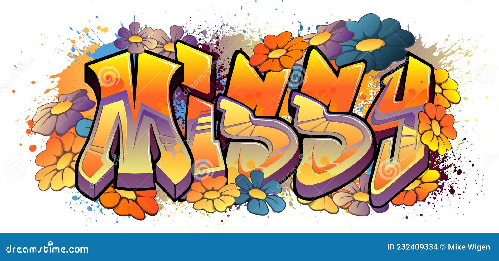 Graffiti Styled Name Design - Missy Stock Vector - Illustration of ...