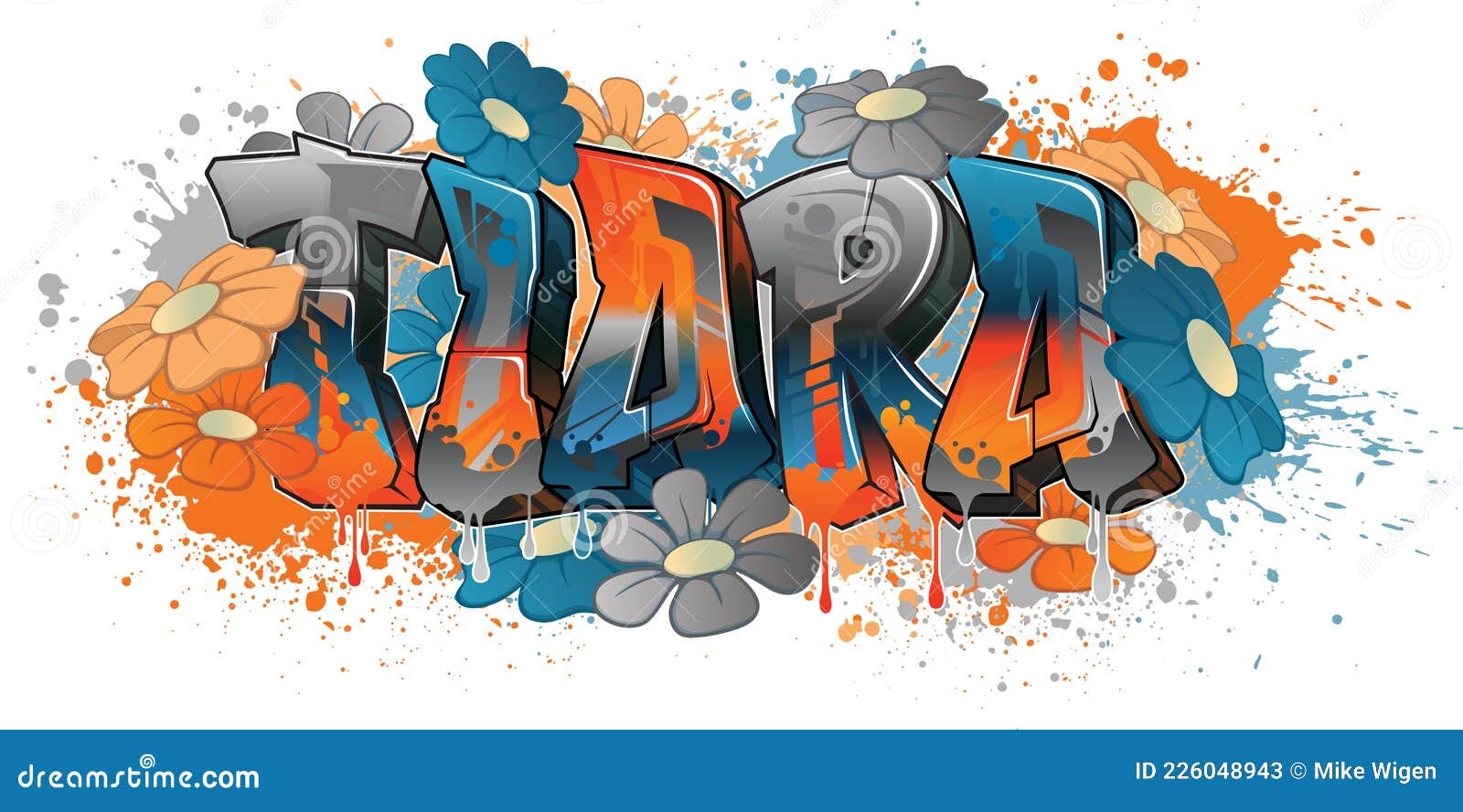 Graffiti Styled Name Design - Tiara Stock Vector - Illustration of ...