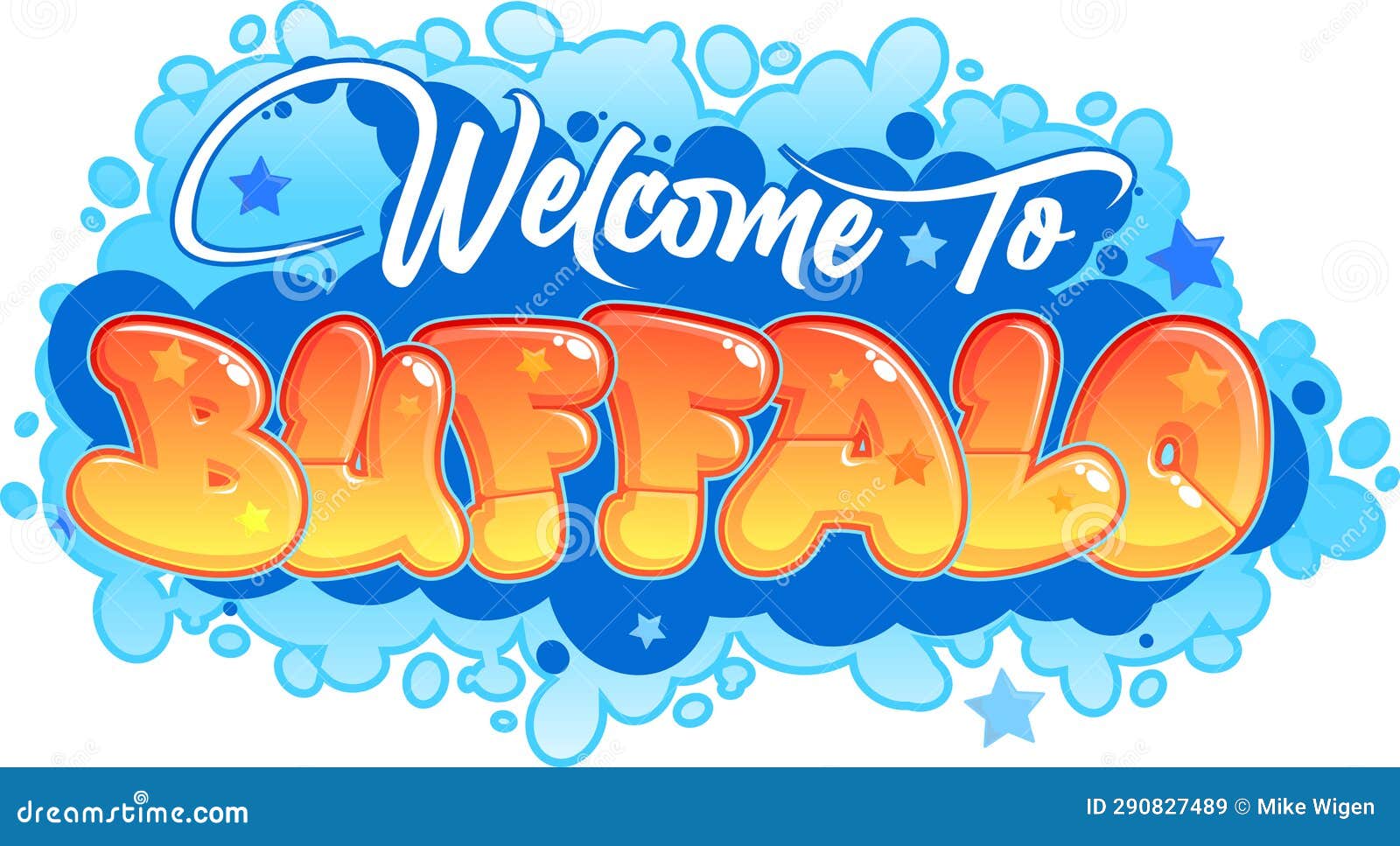 Graffiti Styled Vector Graphics Design - Buffalo Stock Vector ...