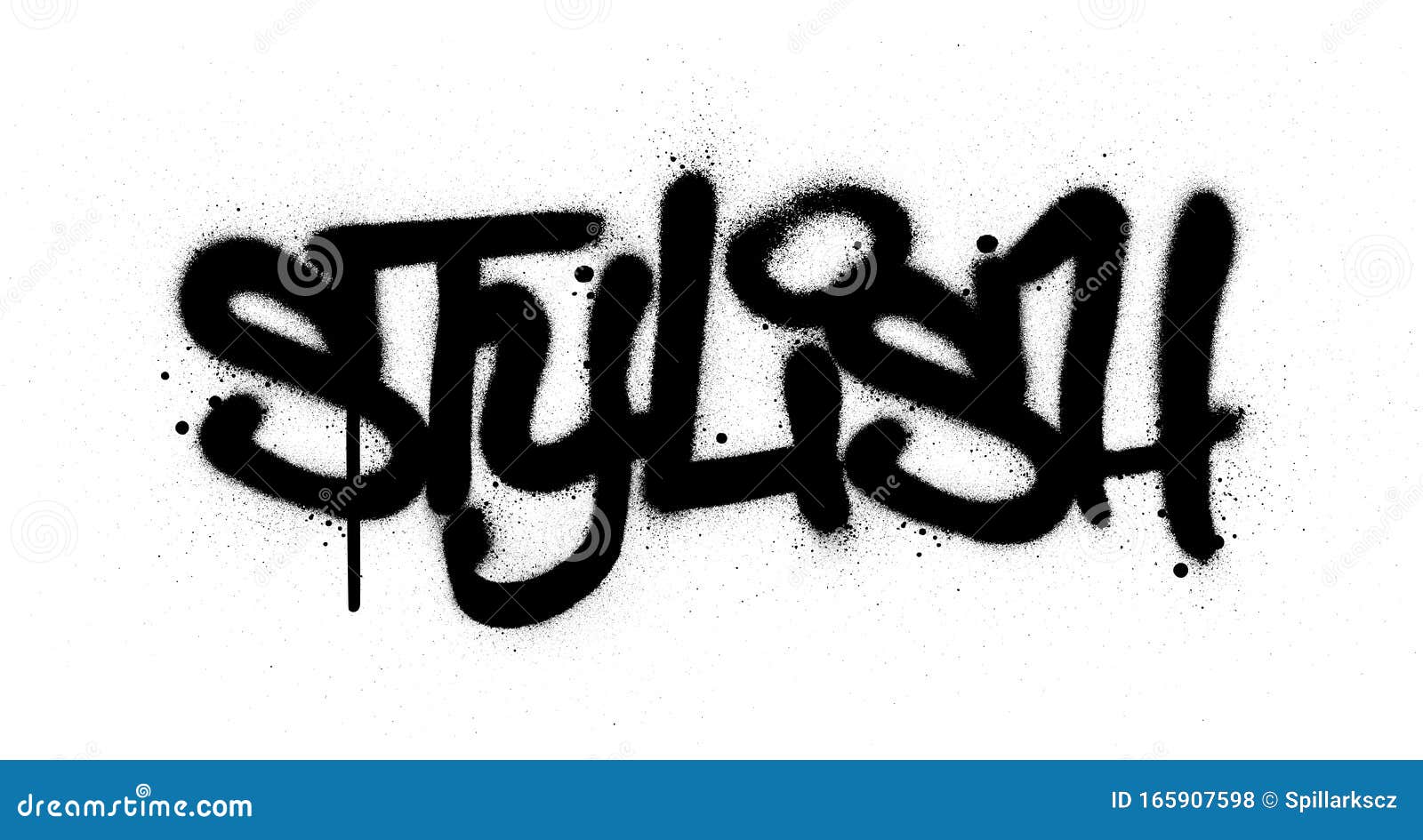 Graffiti Slick Word Sprayed In Black Over White Vector Illustration ...