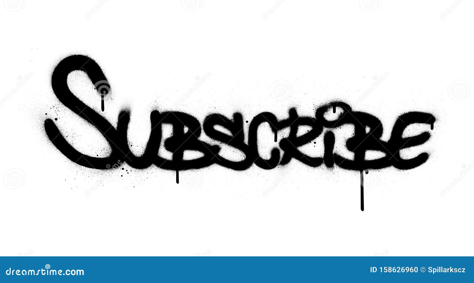 Graffiti Subscribe Word Sprayed in Black Over White Stock Vector ...