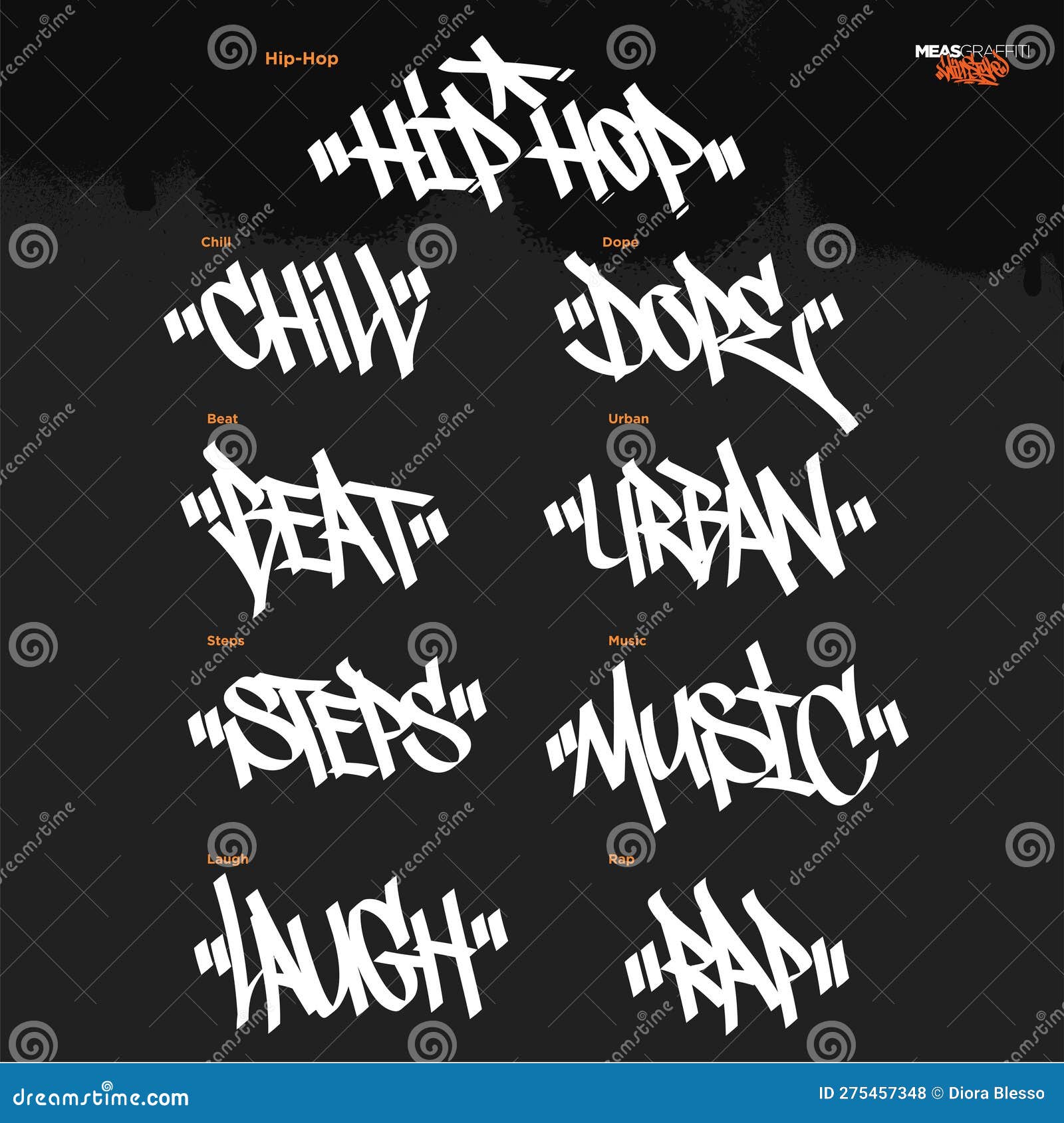 The Words or Text Writing in Graffiti Tag Styles. Hand Drawn Graffiti ...