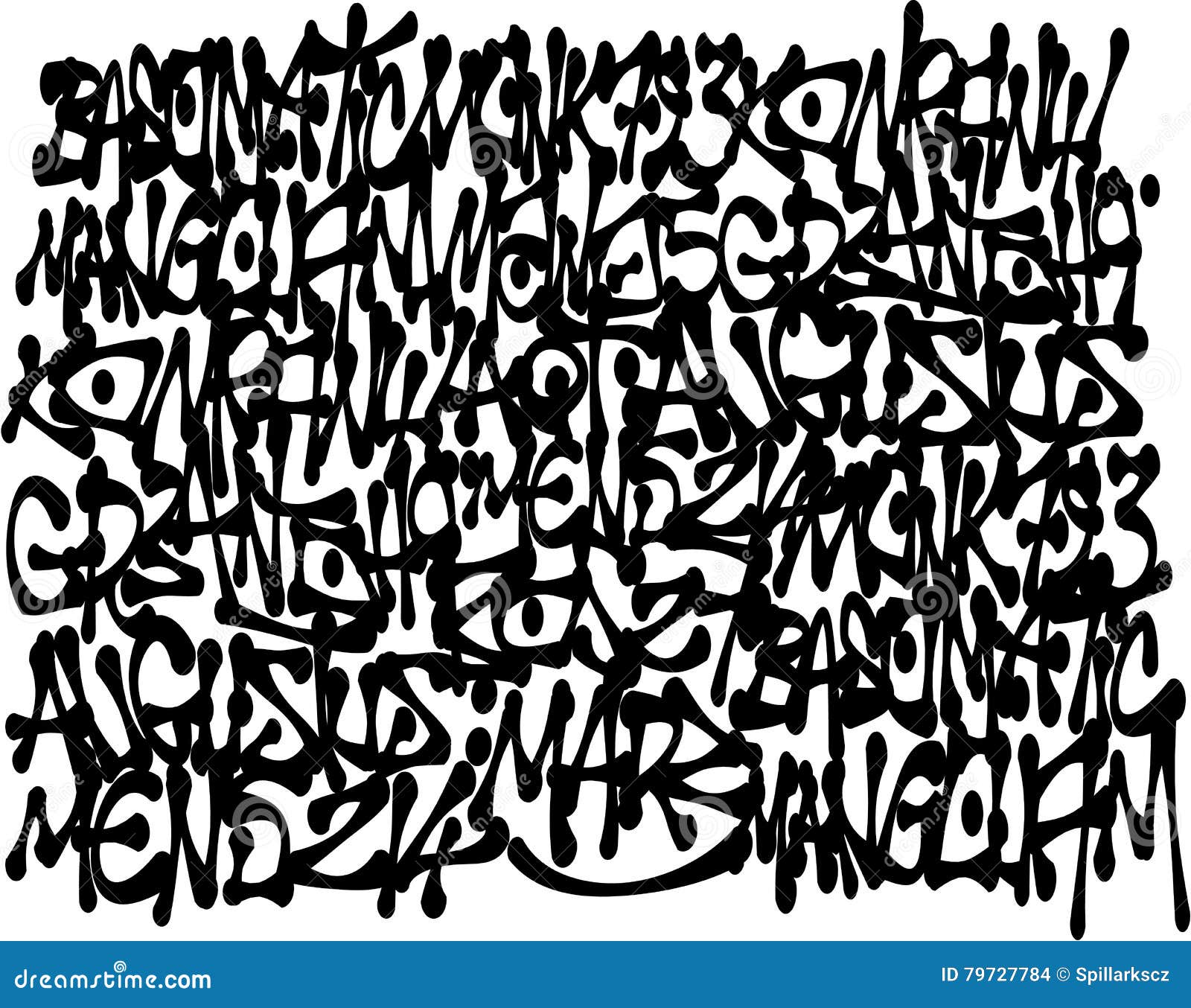 Graffiti Tags Marker Font. Street Art Lettering Designer, Urban ...