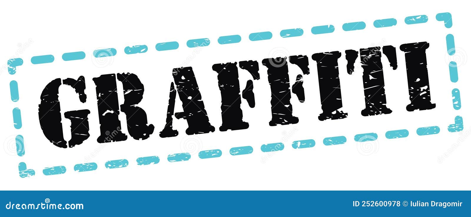 GRAFFITI Text Written on Blue-black Stamp Sign Stock Illustration ...