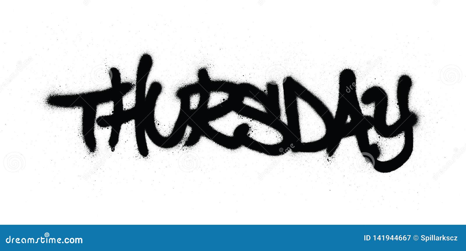 Graffiti Thursday Word Sprayed in Black Over White Stock Vector ...