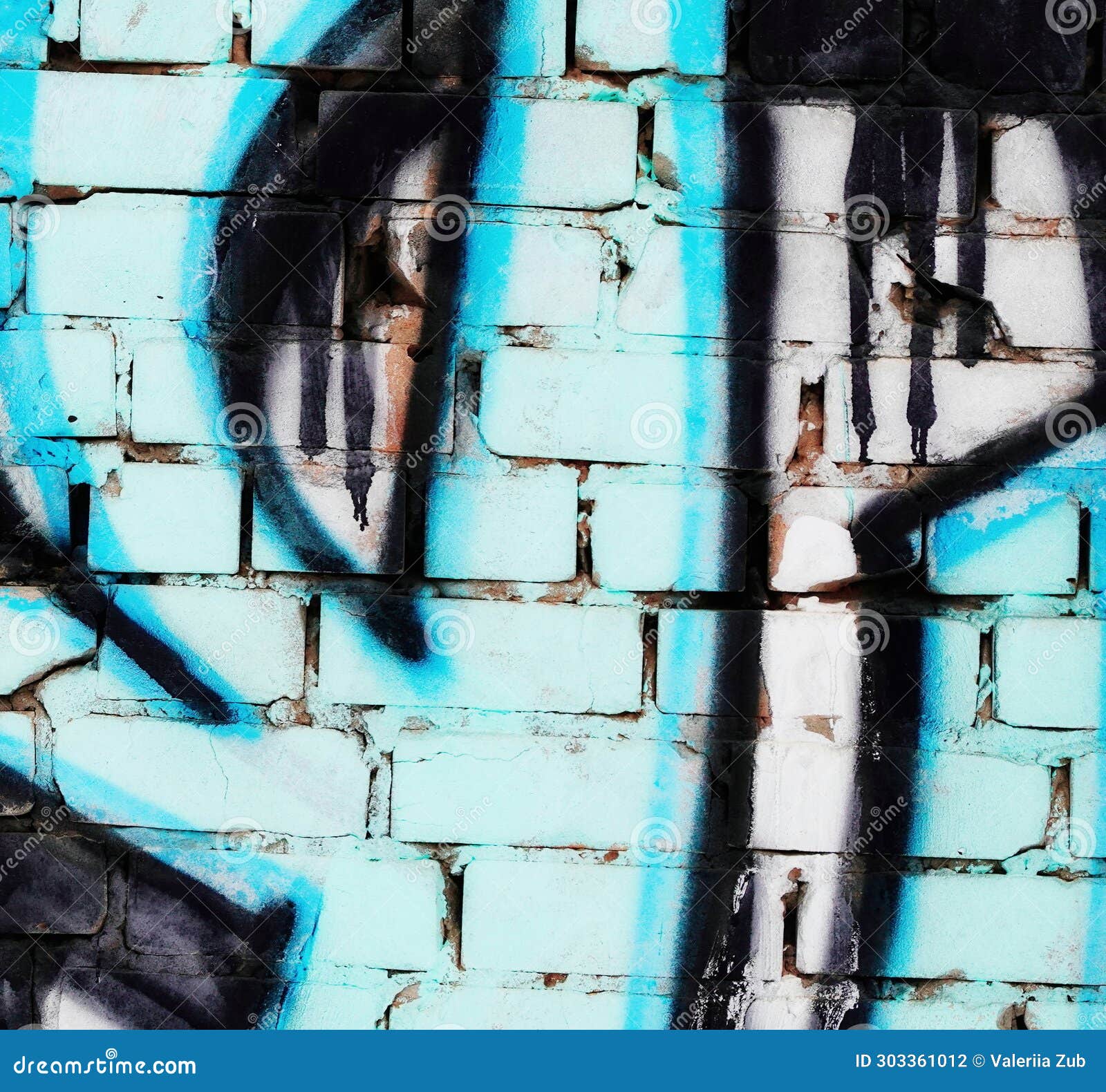 Graffiti Title on White Brick Wall. Streerart Stock Photo - Image of ...