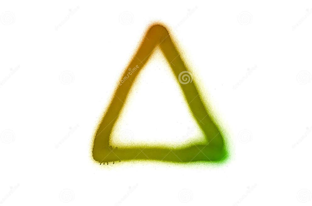 Graffiti Triangle Sign Sprayed on White Isolated Background Stock Photo ...