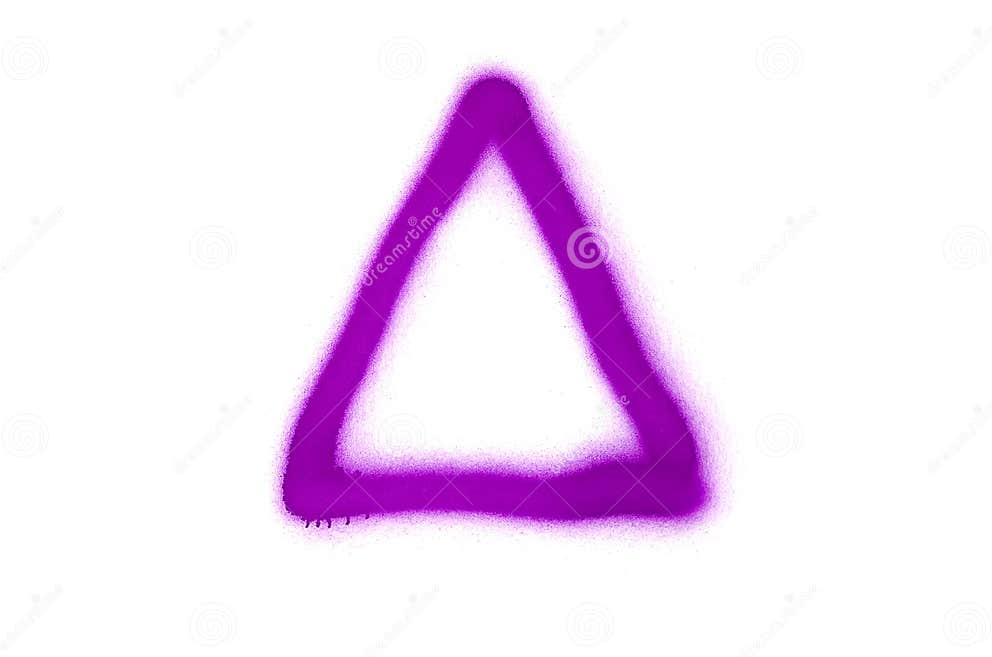 Graffiti Triangle Sign Sprayed on White Isolated Background Stock ...