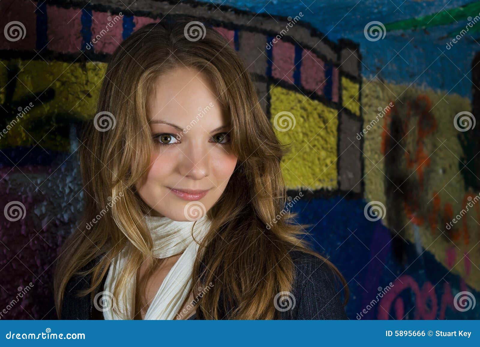 Graffiti tunnel portrait stock photo. Image of beautiful - 5895666