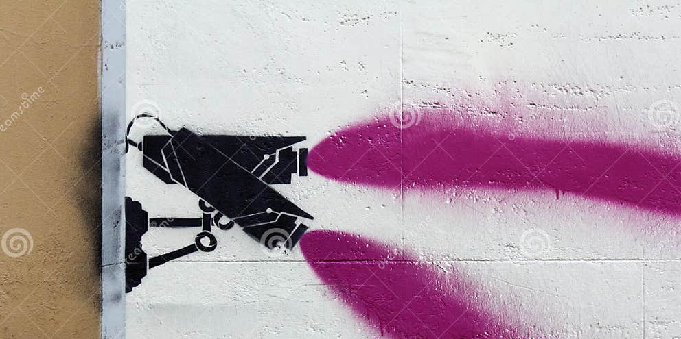 Graffiti: two cameras stock image. Image of design, graphic - 26841251