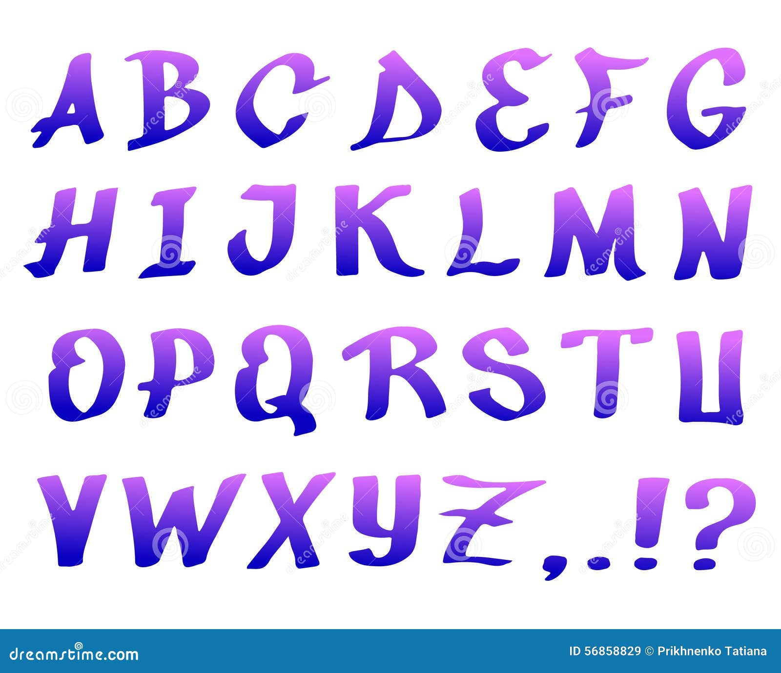 Graffiti type stock vector. Illustration of purple, handwritten - 56858829