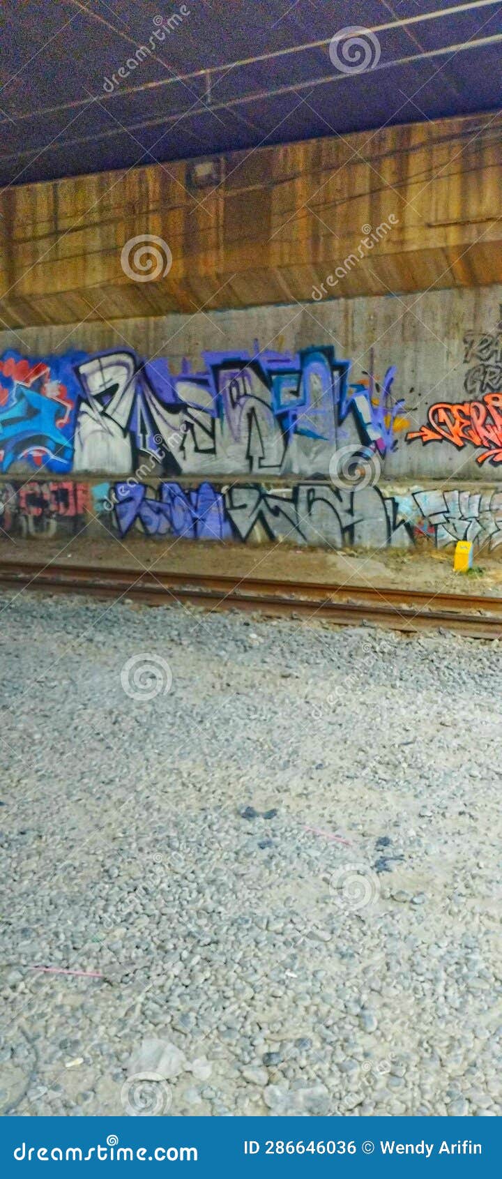 Graffiti Under the Fly Over Part Two Editorial Photo - Image of ...