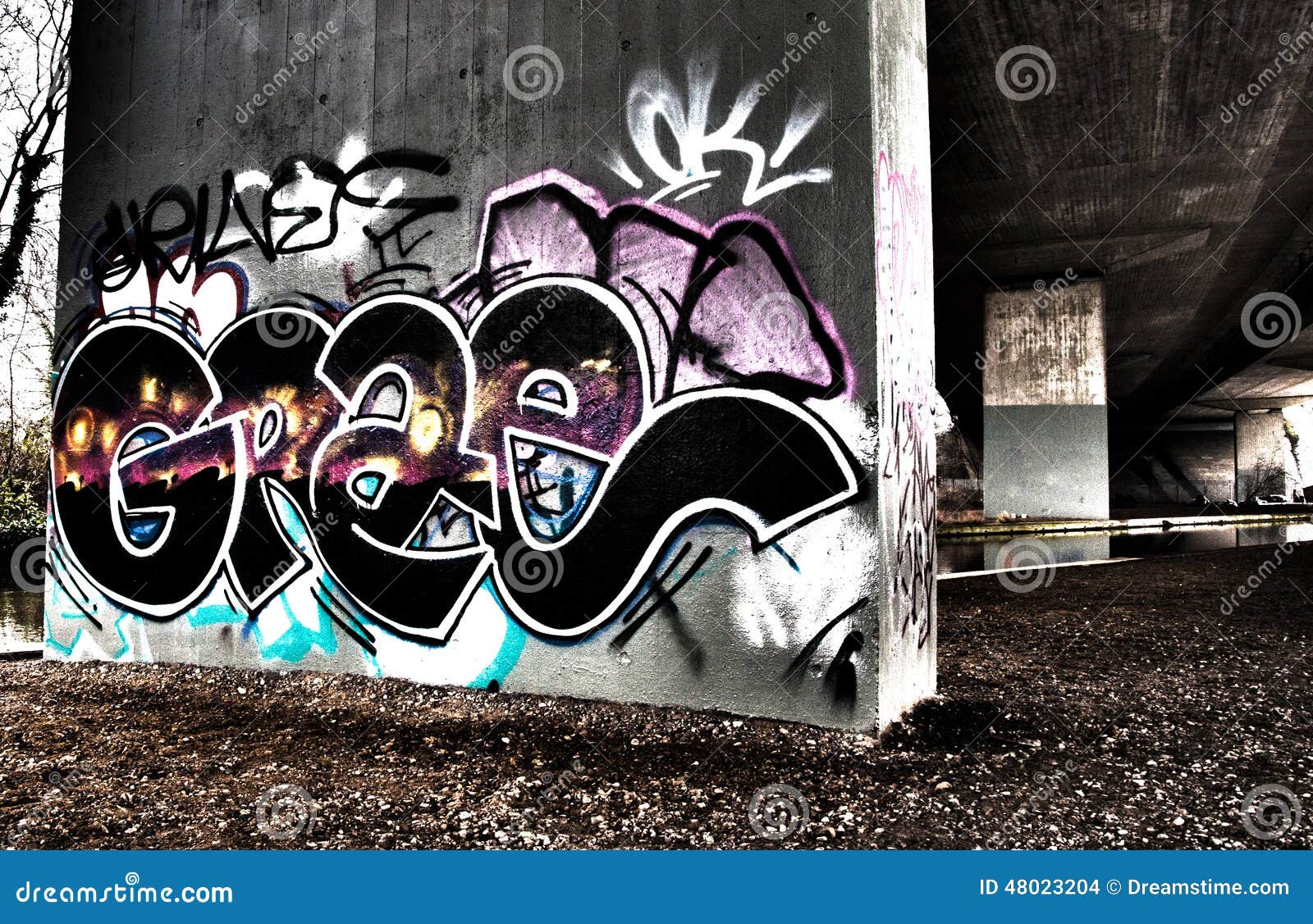 Graffiti Under A Railroad Bridge In Lehigh Gorge State Park, Pen Stock ...