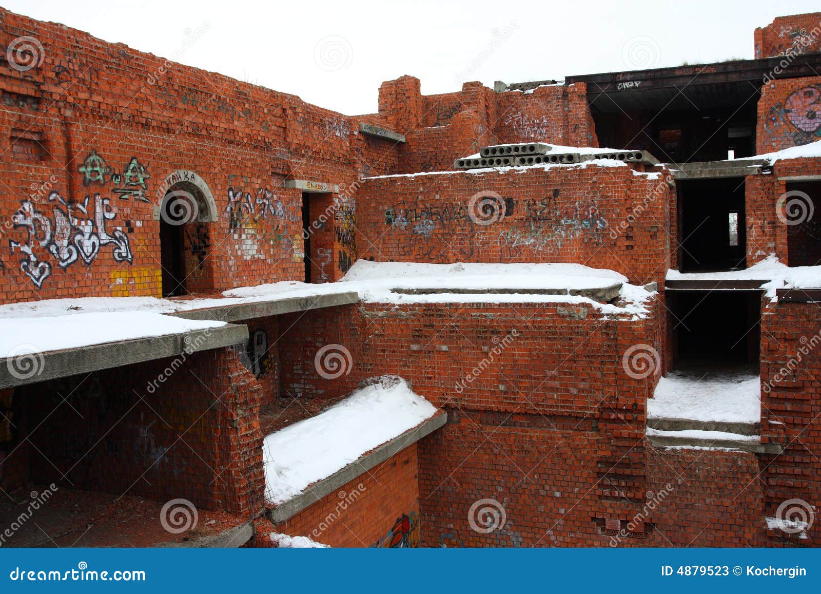 Graffiti urban building stock image. Image of city, building - 4879523