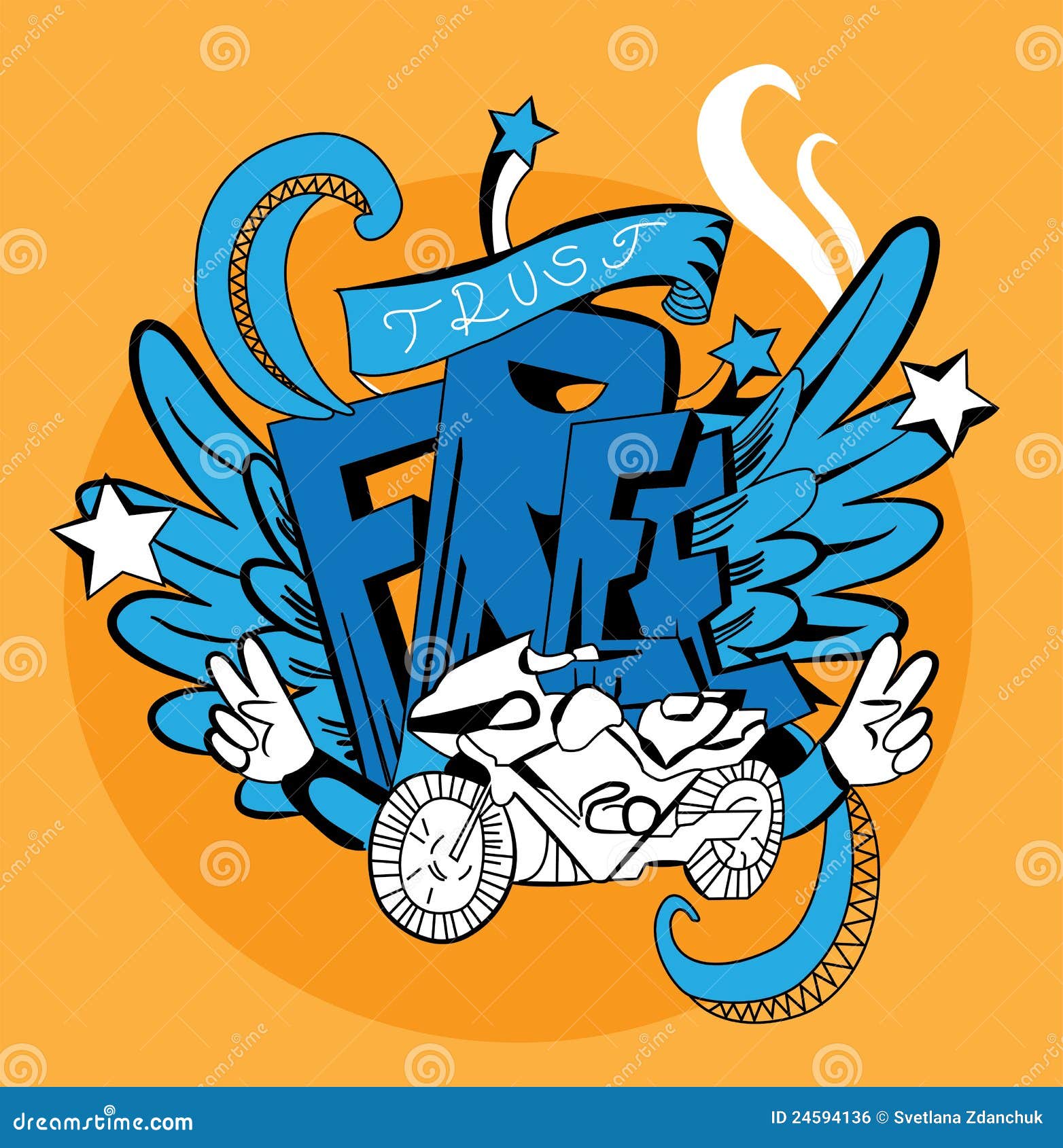 Graffiti Vector Abstract Illustration Royalty Free Stock Image - Image ...