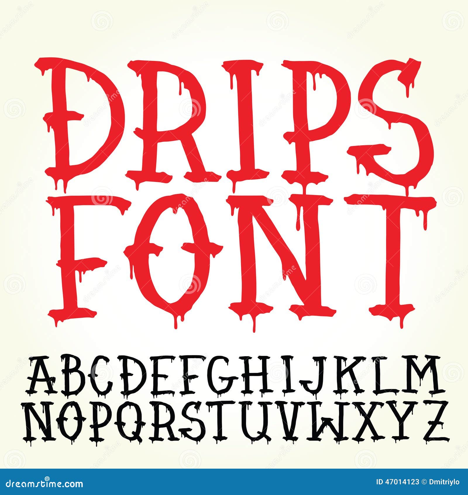 Graffiti Vector Font with Paint Drips Stock Vector - Illustration of ...