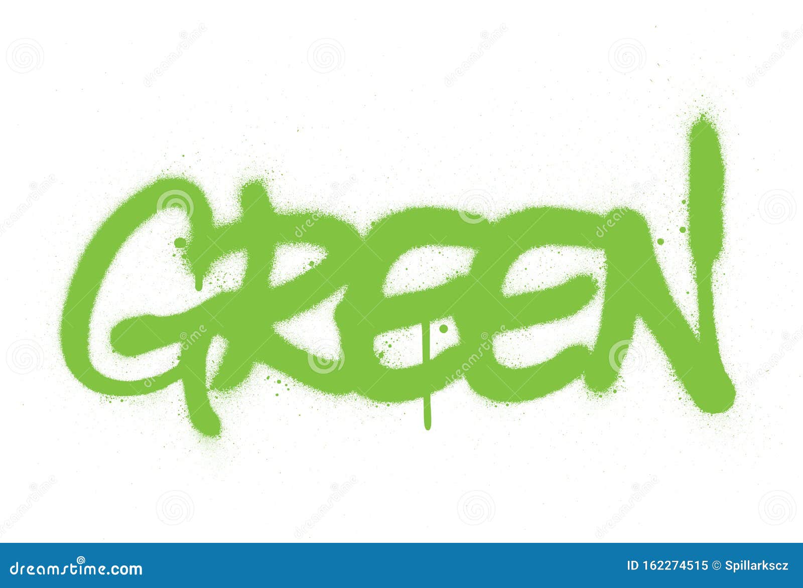 Graffiti Verde Palabra Rociada En Verde Sobre Blanco Ilustración del ...