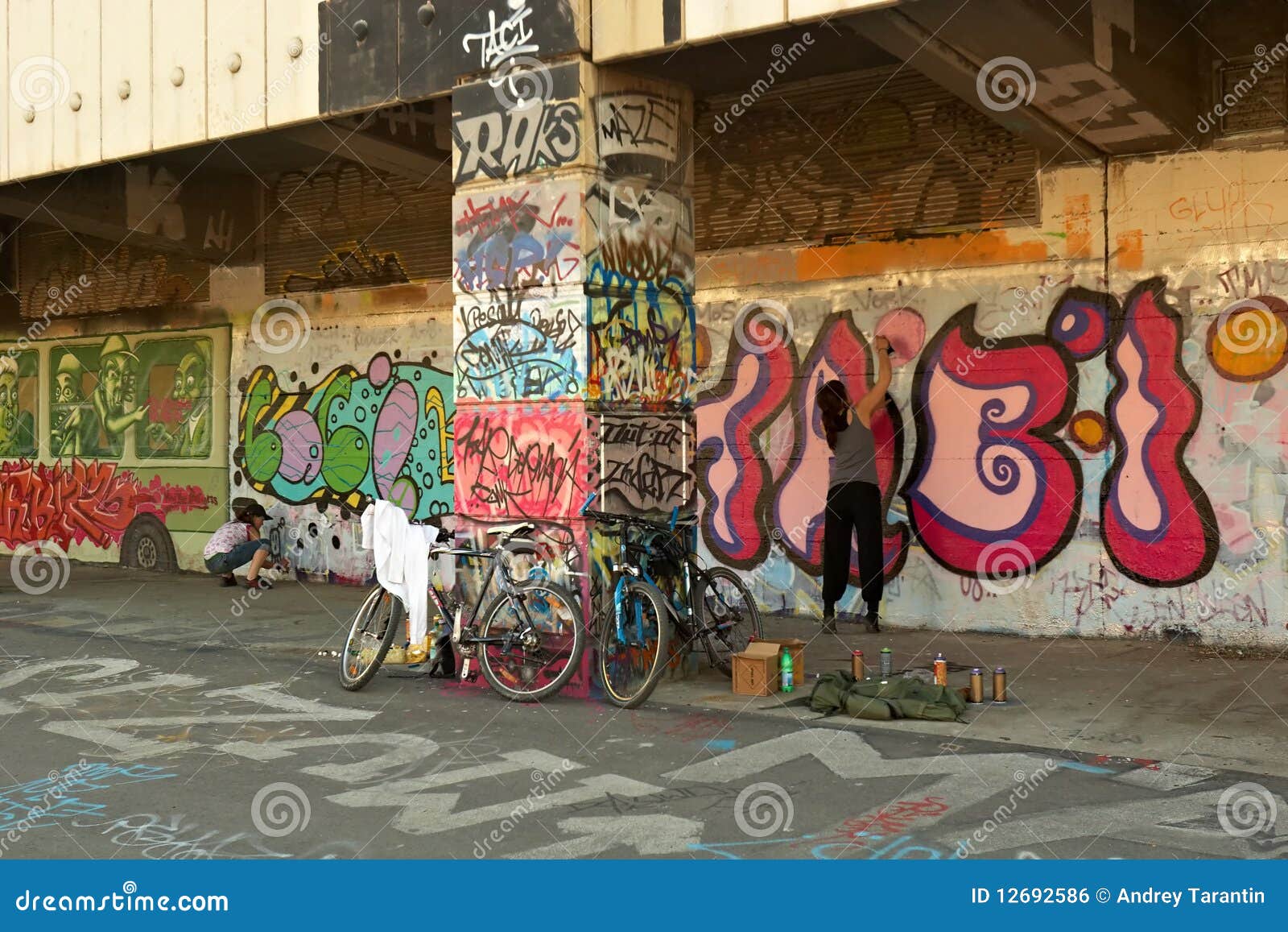 Graffiti in Vienna editorial photo. Image of danube, graffiti - 12692586