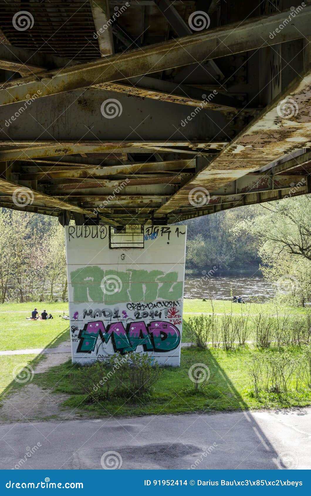 Graffiti stock photo. Image of metal, gate, spring, engineering - 91952414