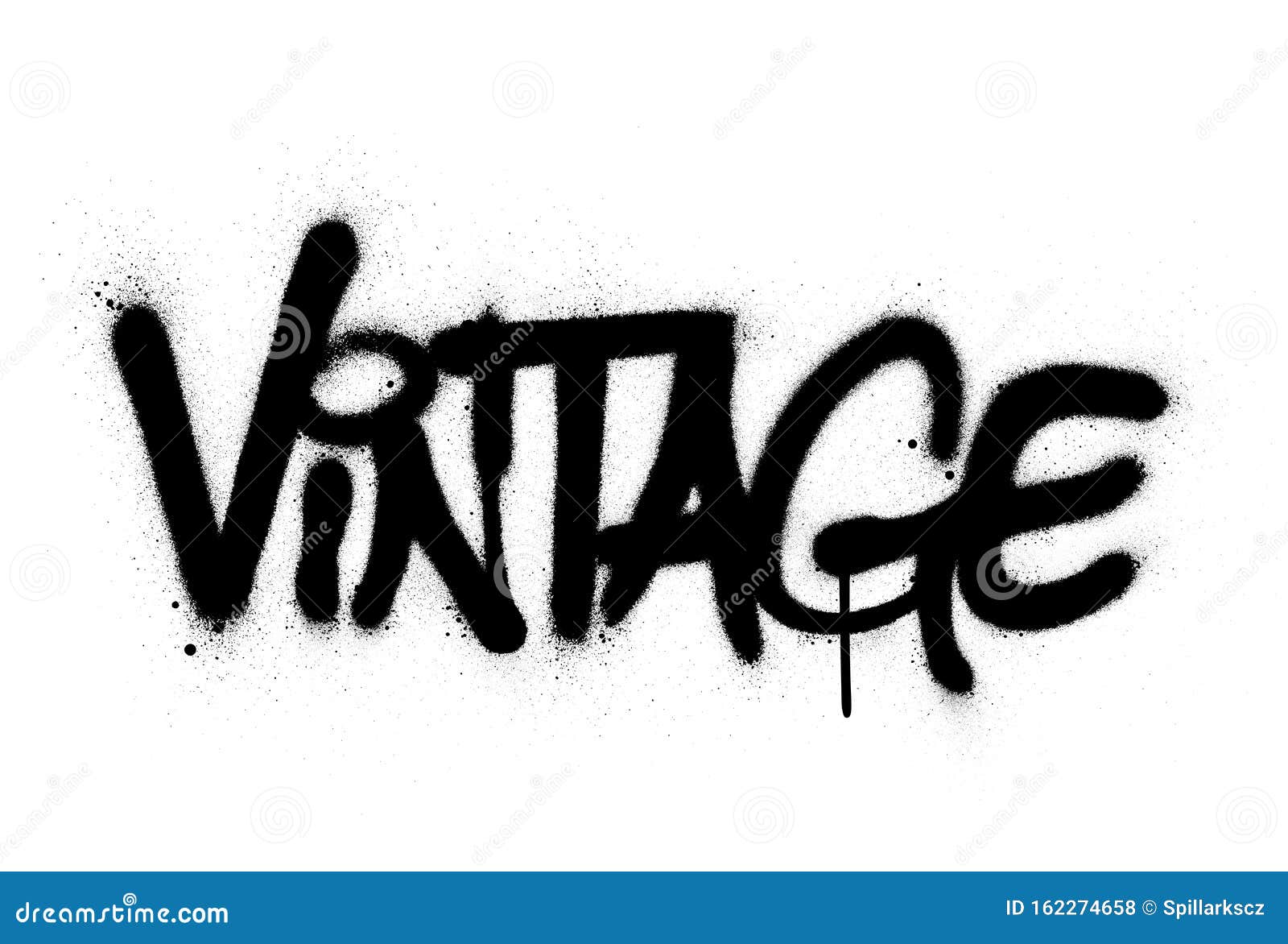 Graffiti Vintage Word Sprayed in Black Over White Stock Vector ...
