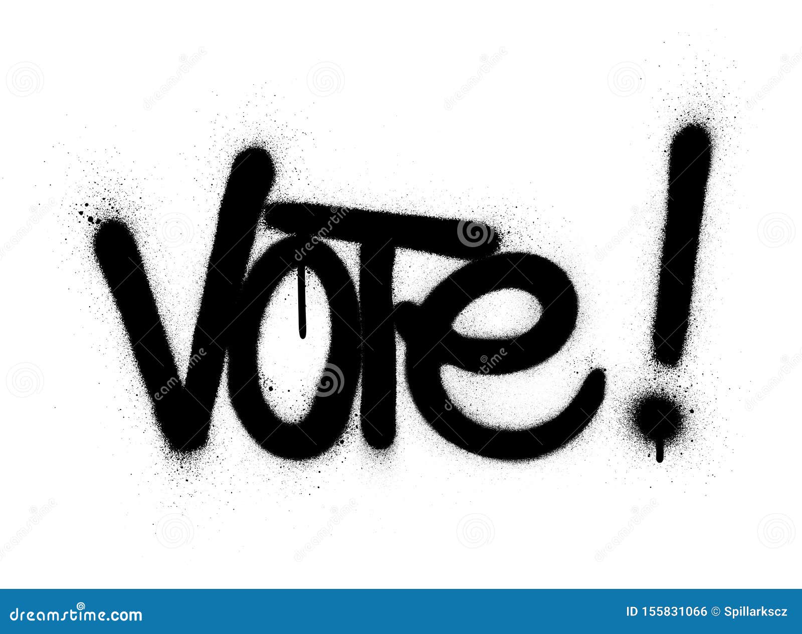 Graffiti Vota En Blanco Y Negro Ilustración del Vector - Ilustración de ...