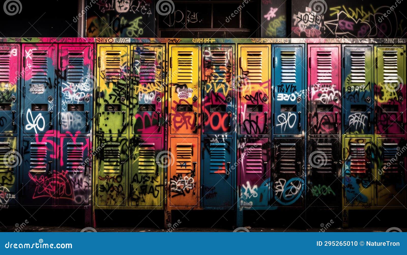 Graffiti on wall stock illustration. Illustration of store - 295265010