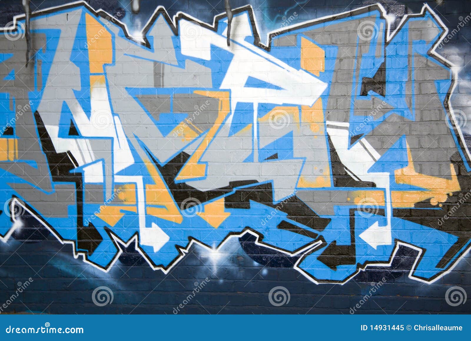 Graffiti on a Wall, Abstract Stock Illustration - Illustration of ...