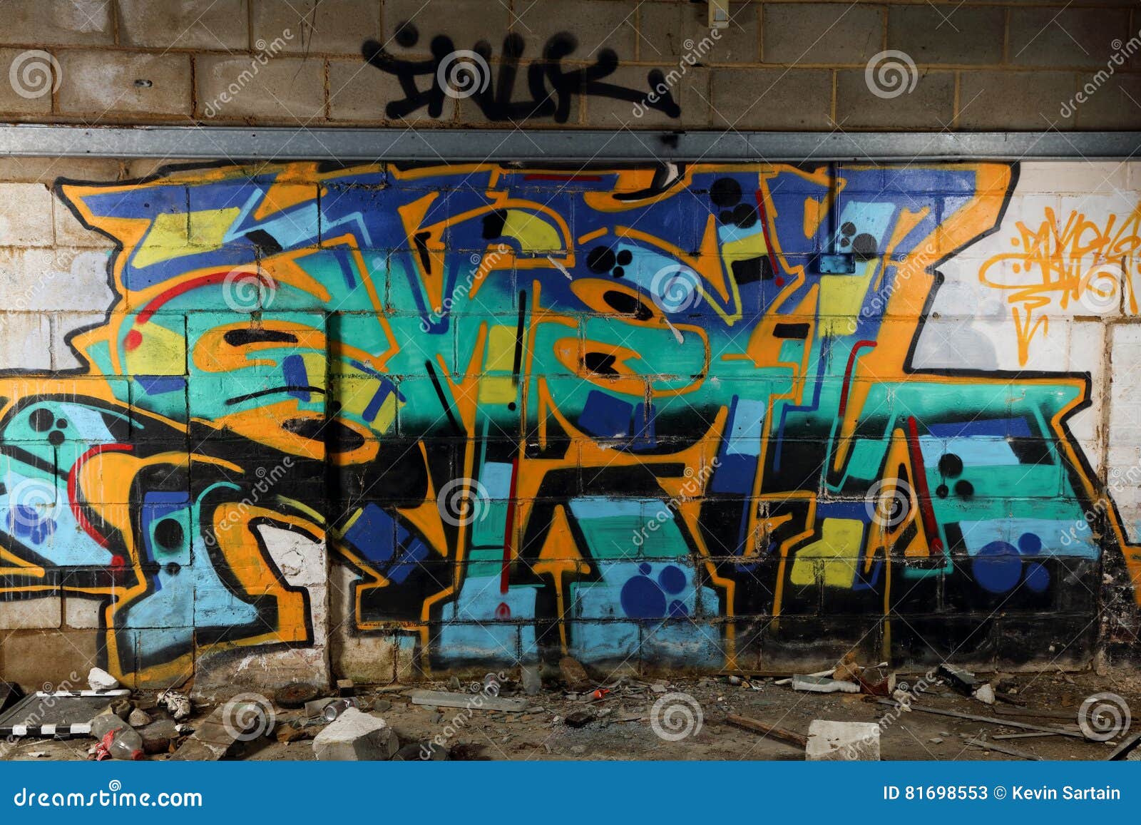Graffiti On Derelict Shuttered Windows Editorial Image | CartoonDealer ...
