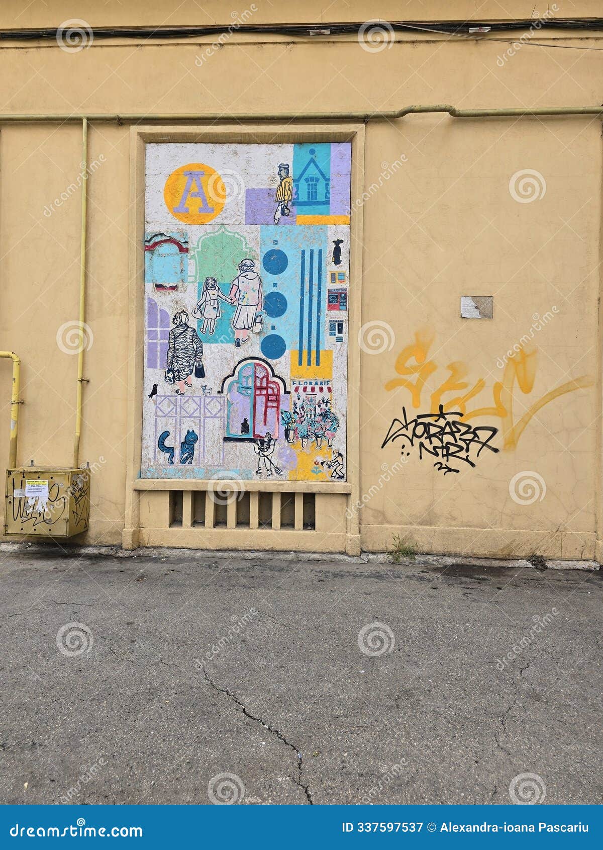 Graffiti Wall Design in Bucharest, Romania Editorial Photography ...