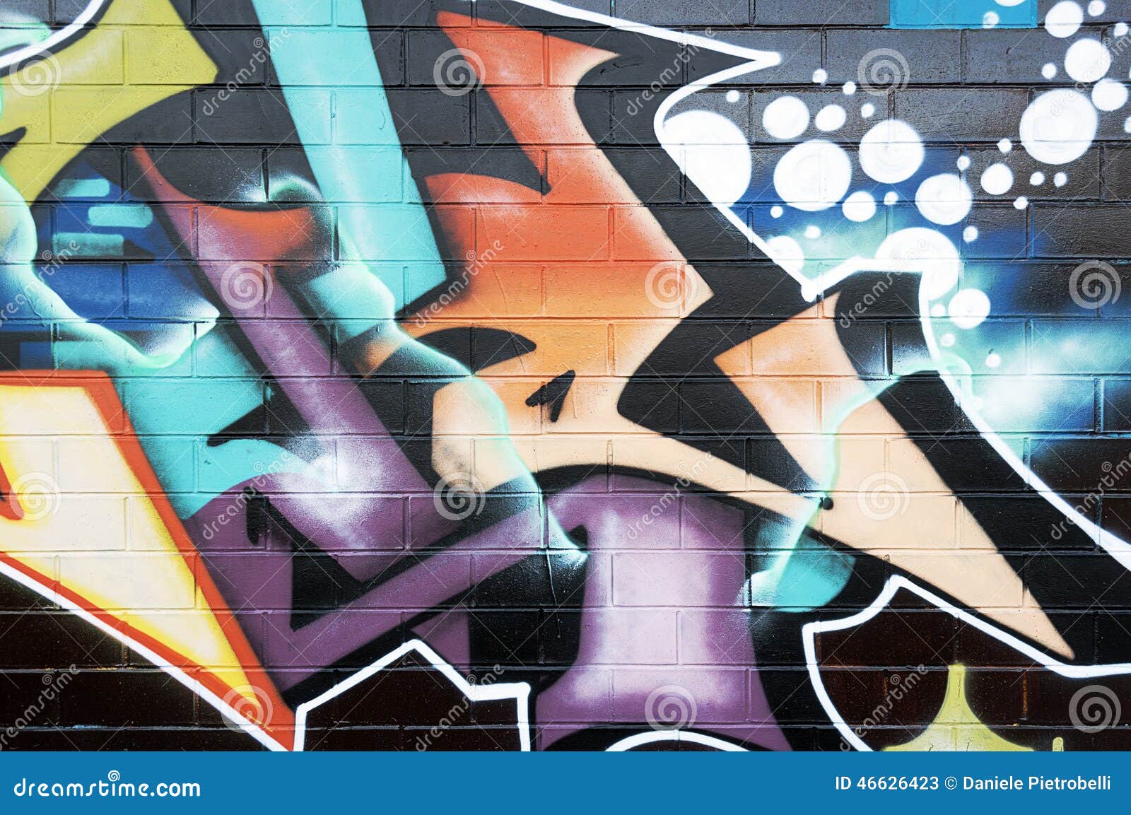 Graffiti on wall editorial stock photo. Image of artwork - 46626423