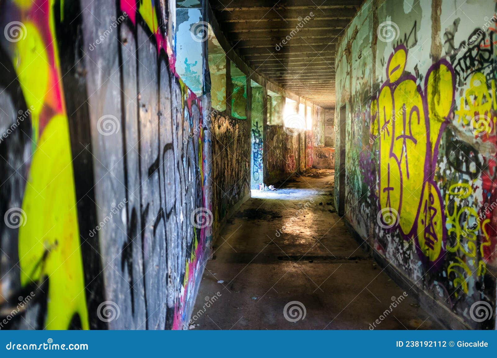 Graffiti on Walls in an Interior of a Building Editorial Photography ...