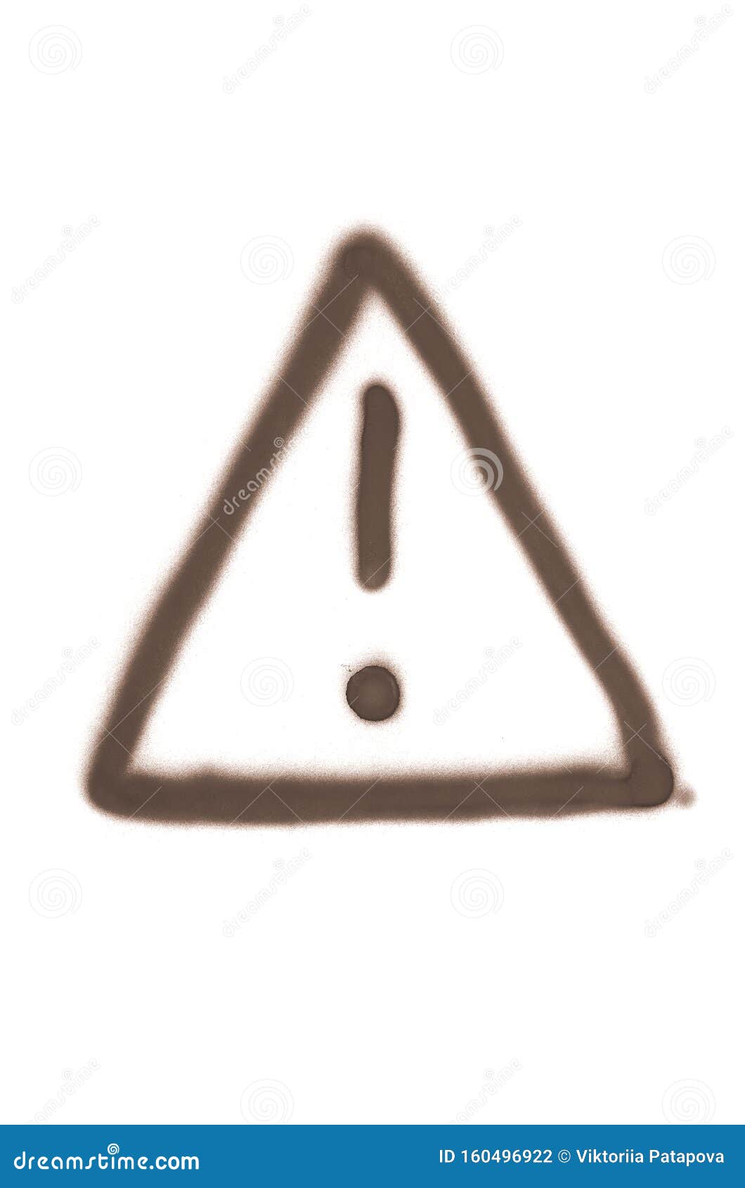 Graffiti Warning Sign Sprayed On White Isolated Background Stock ...