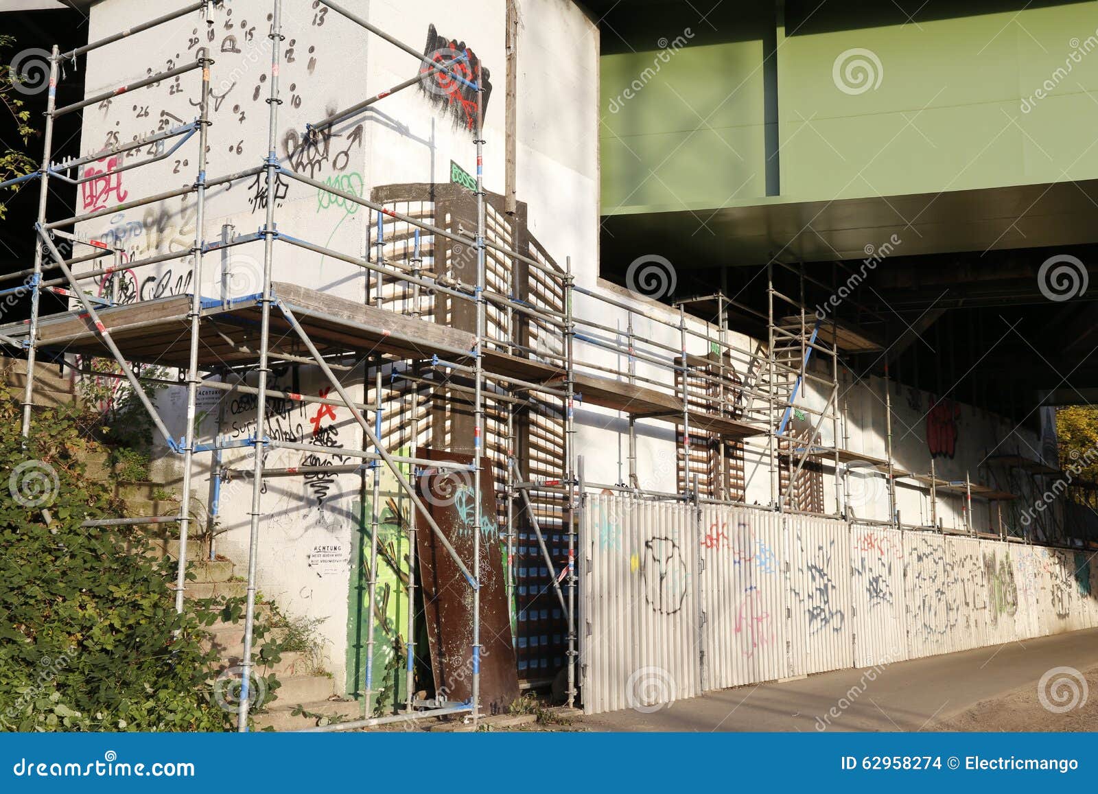 Graffiti workplace stock photo. Image of working, front - 62958274
