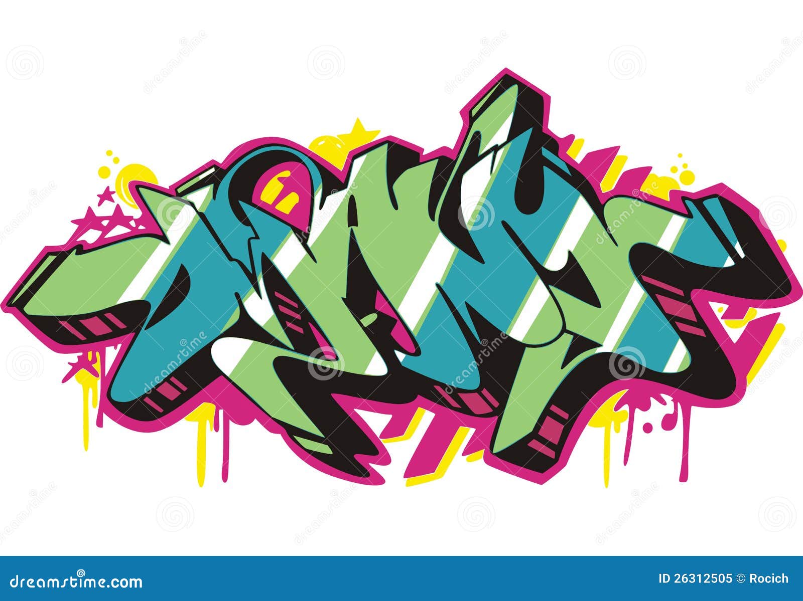 Graffito - many stock vector. Illustration of airbrush - 26312505